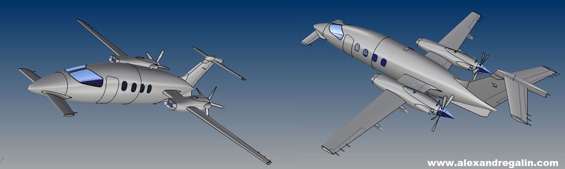 3d Piaggio Avanti Model