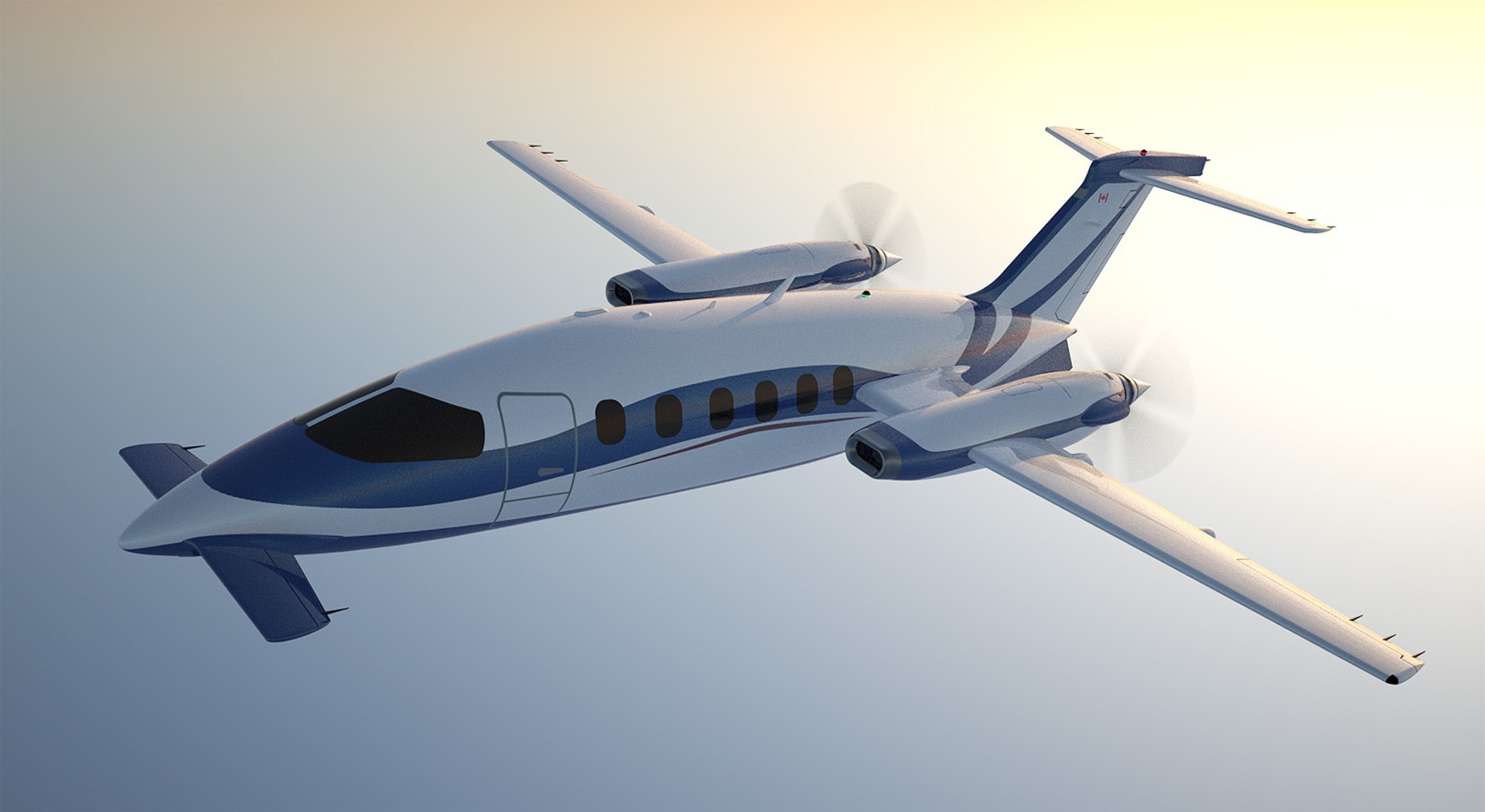 3d Piaggio Avanti Model