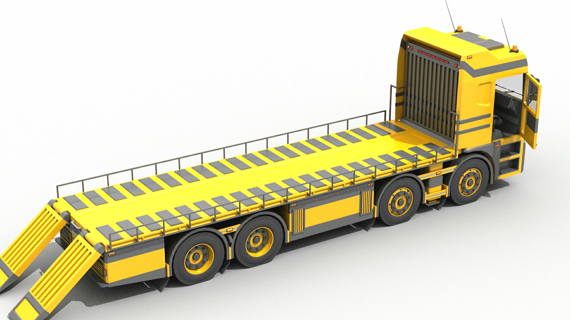 3D Truck Flatbed Construction Model - TurboSquid 1666179