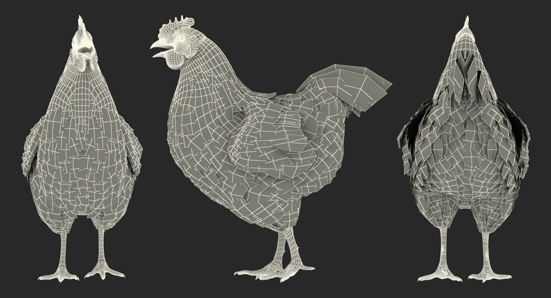 3D rigged chickens - TurboSquid 1514777