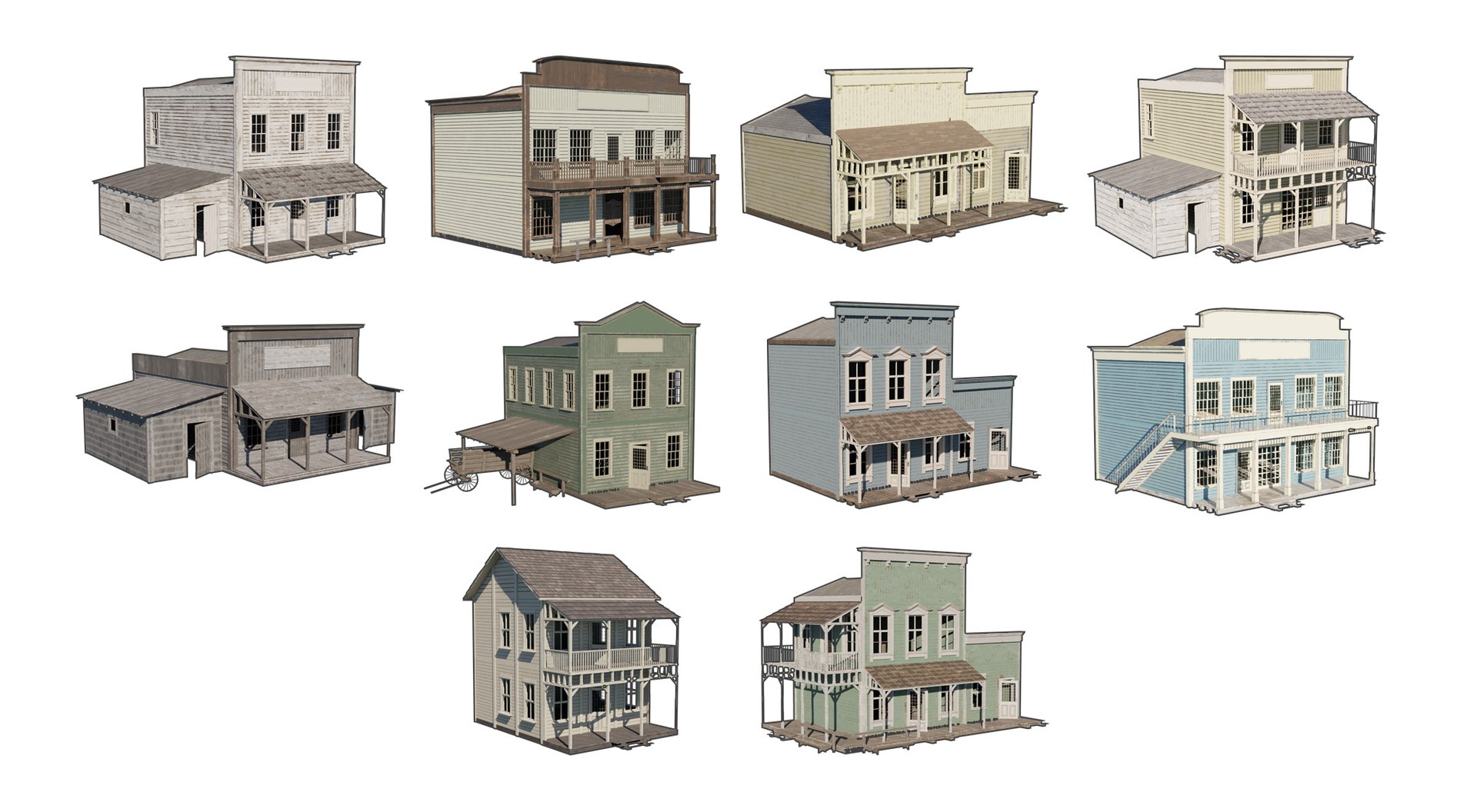 Western House Pack 01 3D - TurboSquid 2066797