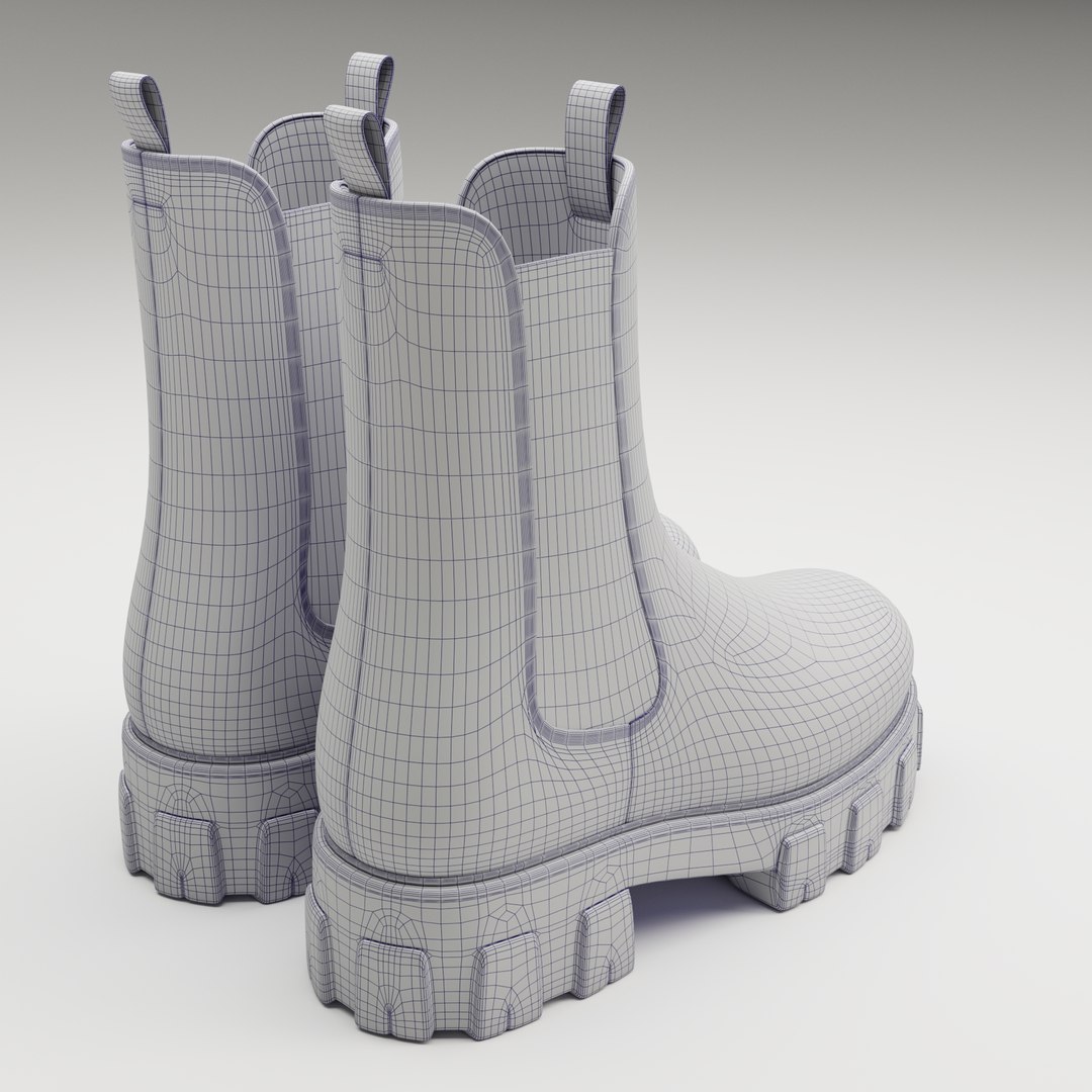Prada Monolith Leather Boots 3D Model - TurboSquid 2164048