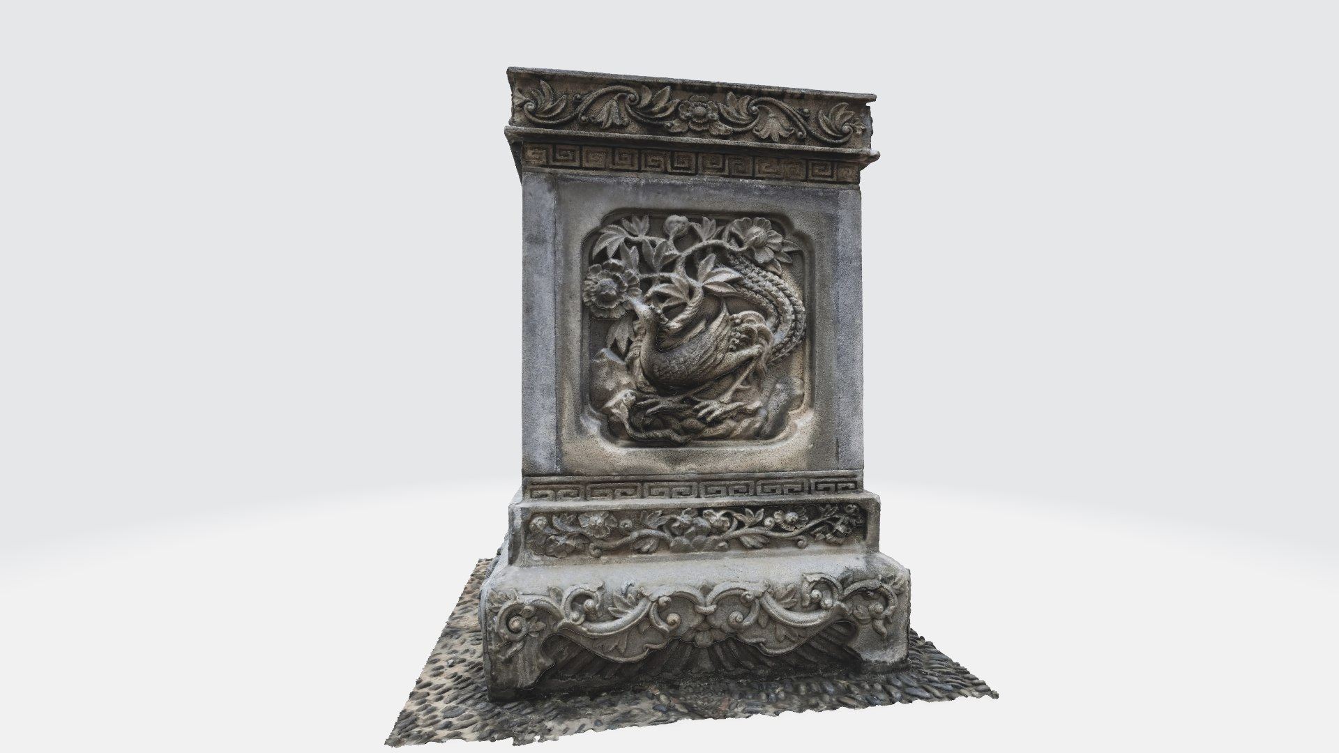 3D phoenix stone carving statue - TurboSquid 1801810