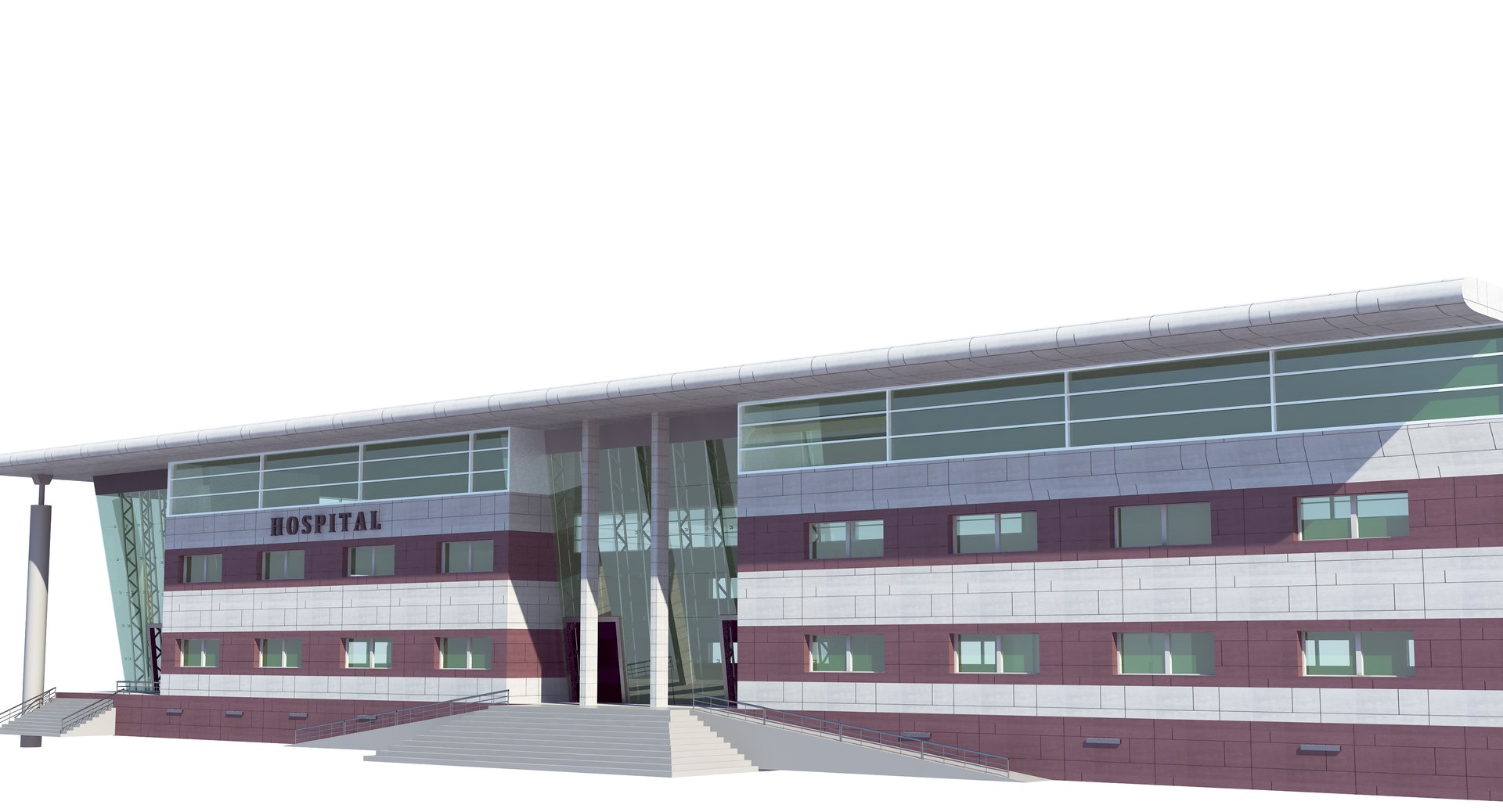 Hospital Building Model - TurboSquid 1232493