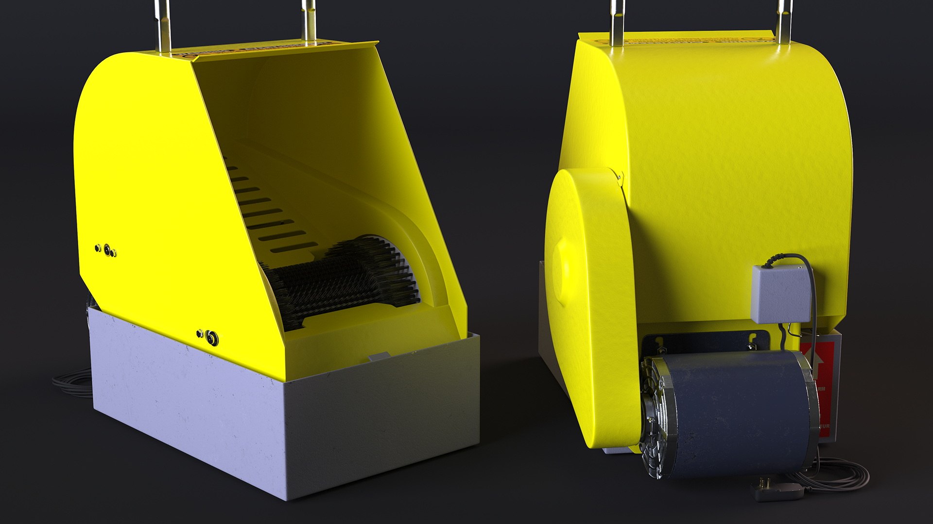 3D Model Yellow Industrial Boot Scrubber - TurboSquid 2073281