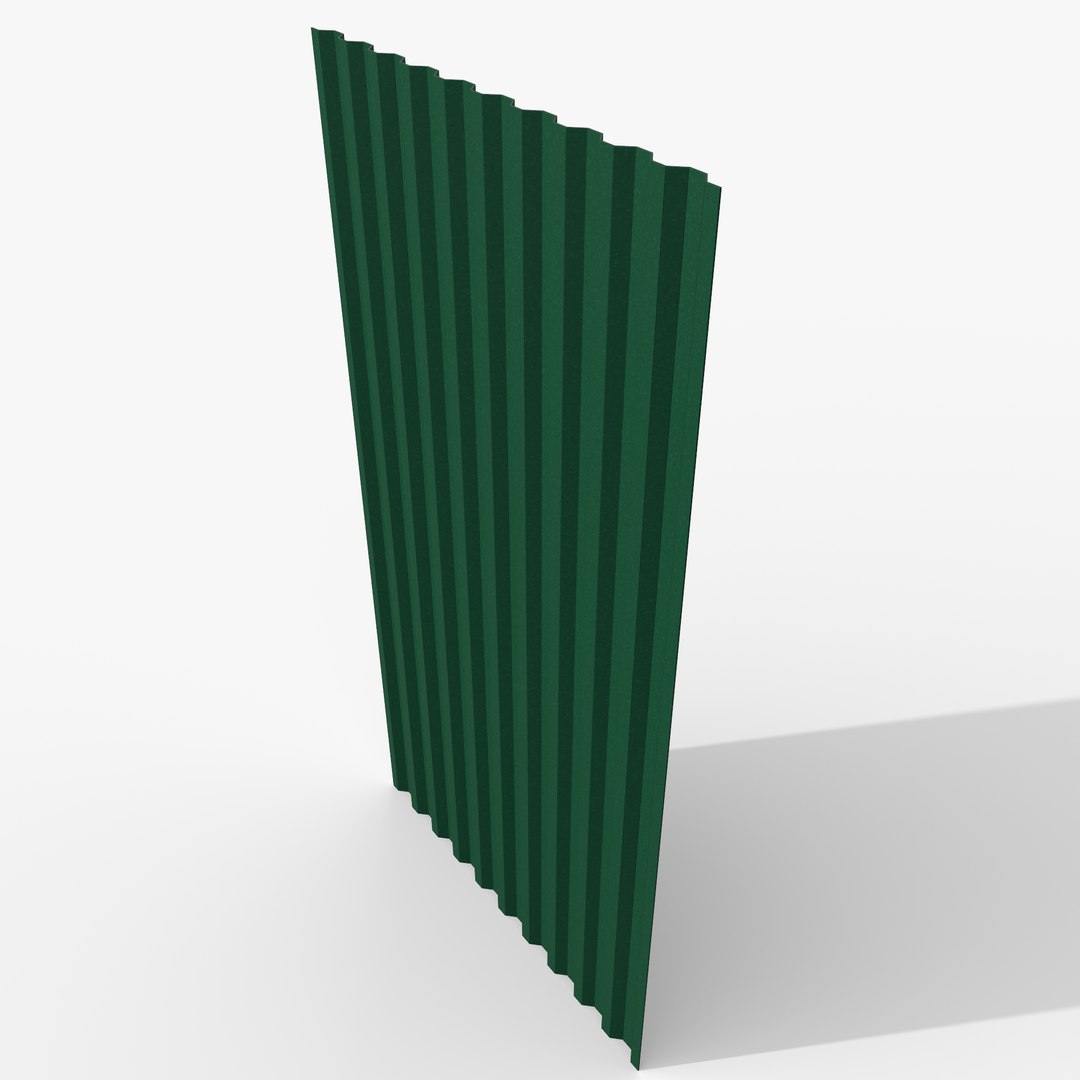 3D Profiled Sheet Green Model - TurboSquid 2193901