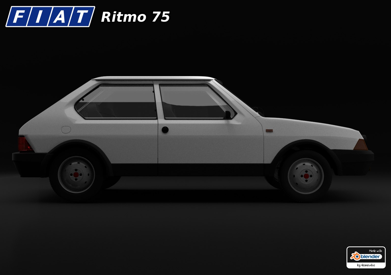 3d 1985 Fiat Ritmo