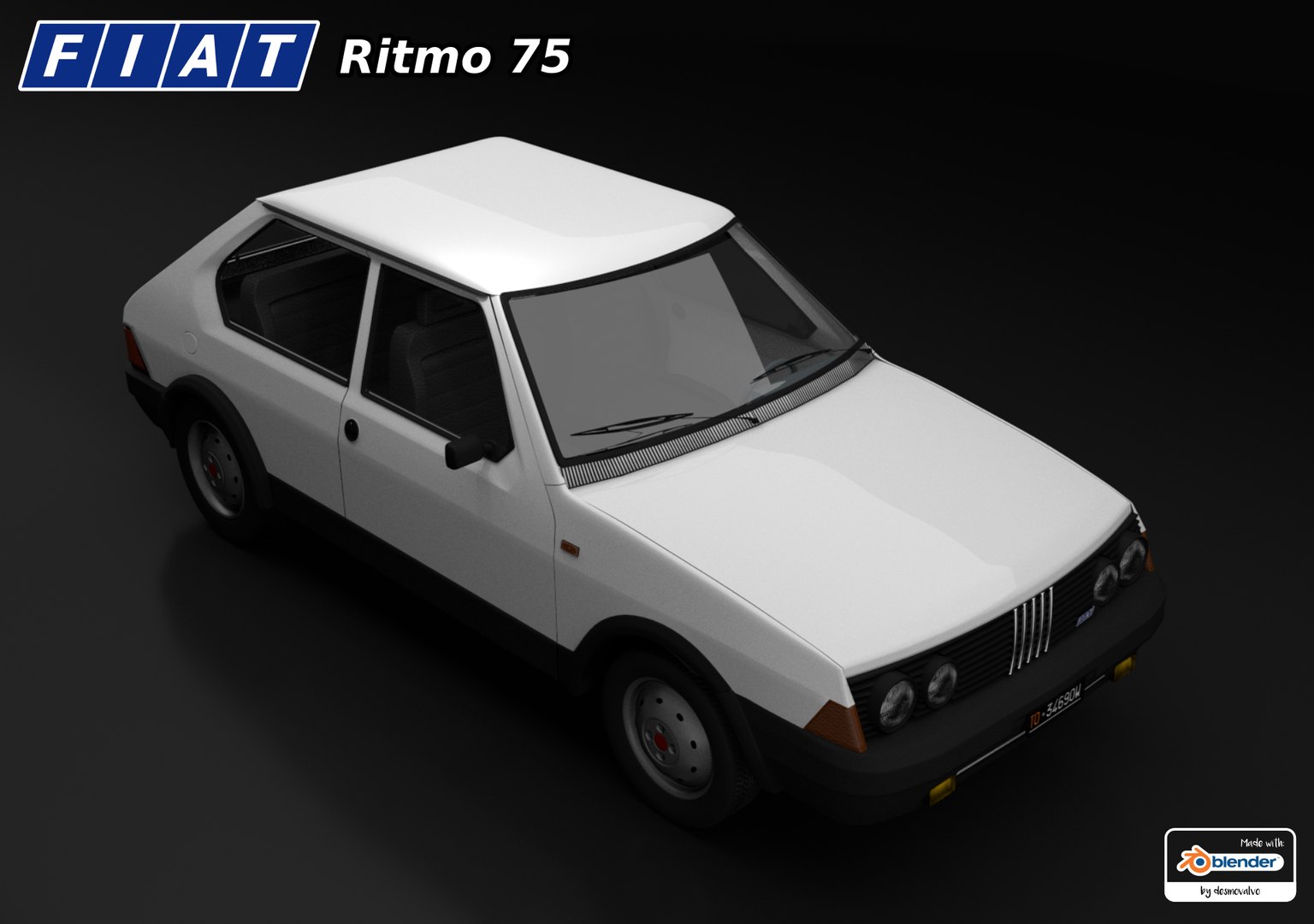 3d 1985 Fiat Ritmo