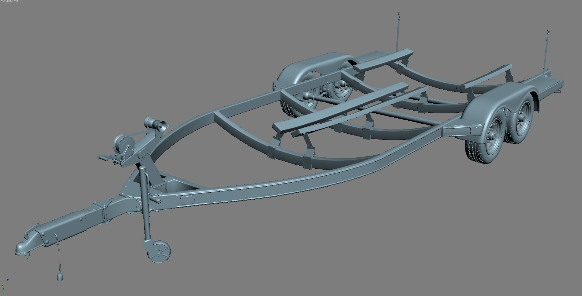 3D boat trailer - TurboSquid 1211086