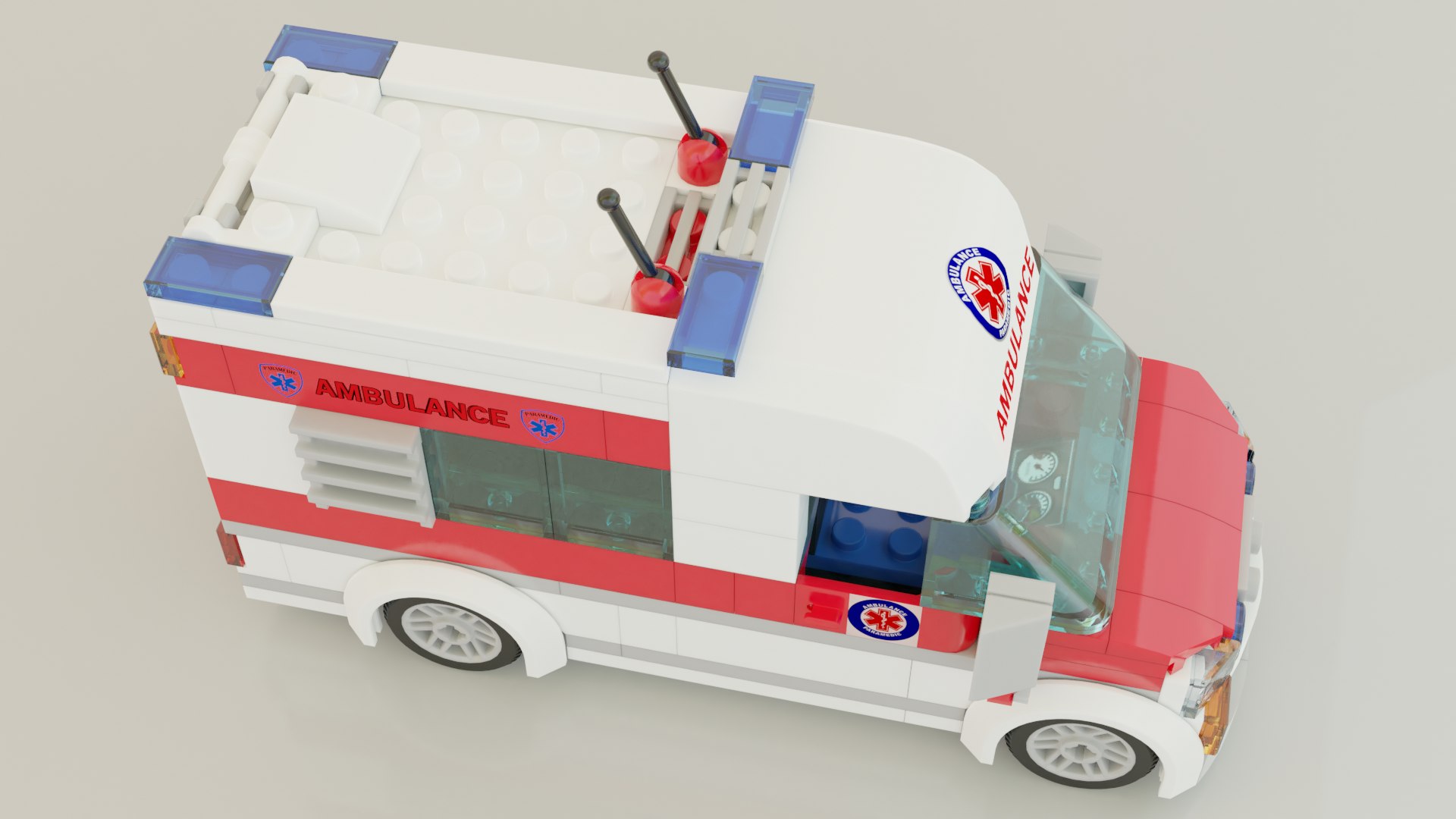 3D Lego Ambulance - TurboSquid 1827536