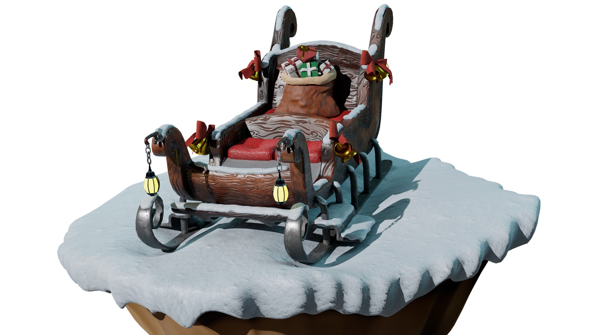 Santa S Sleigh Model - TurboSquid 1746857