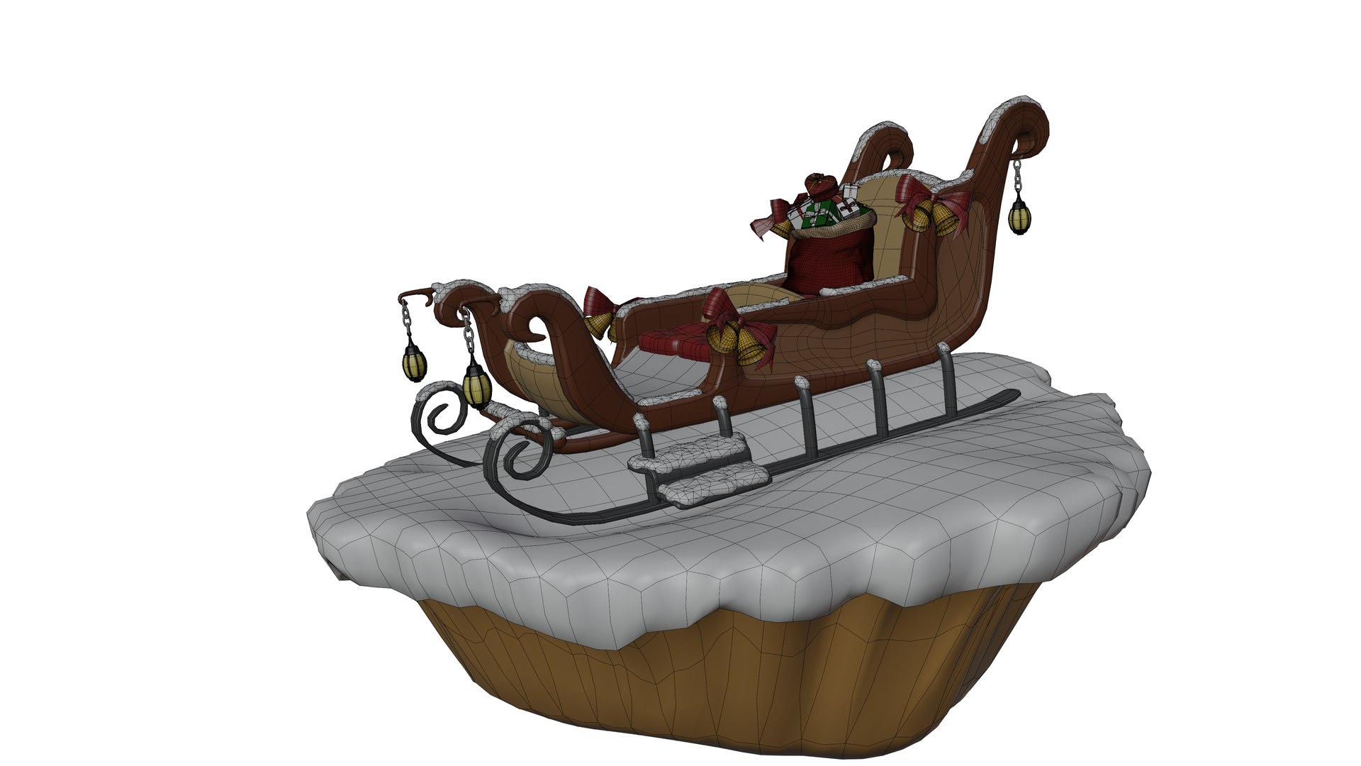 Santa S Sleigh Model - TurboSquid 1746857