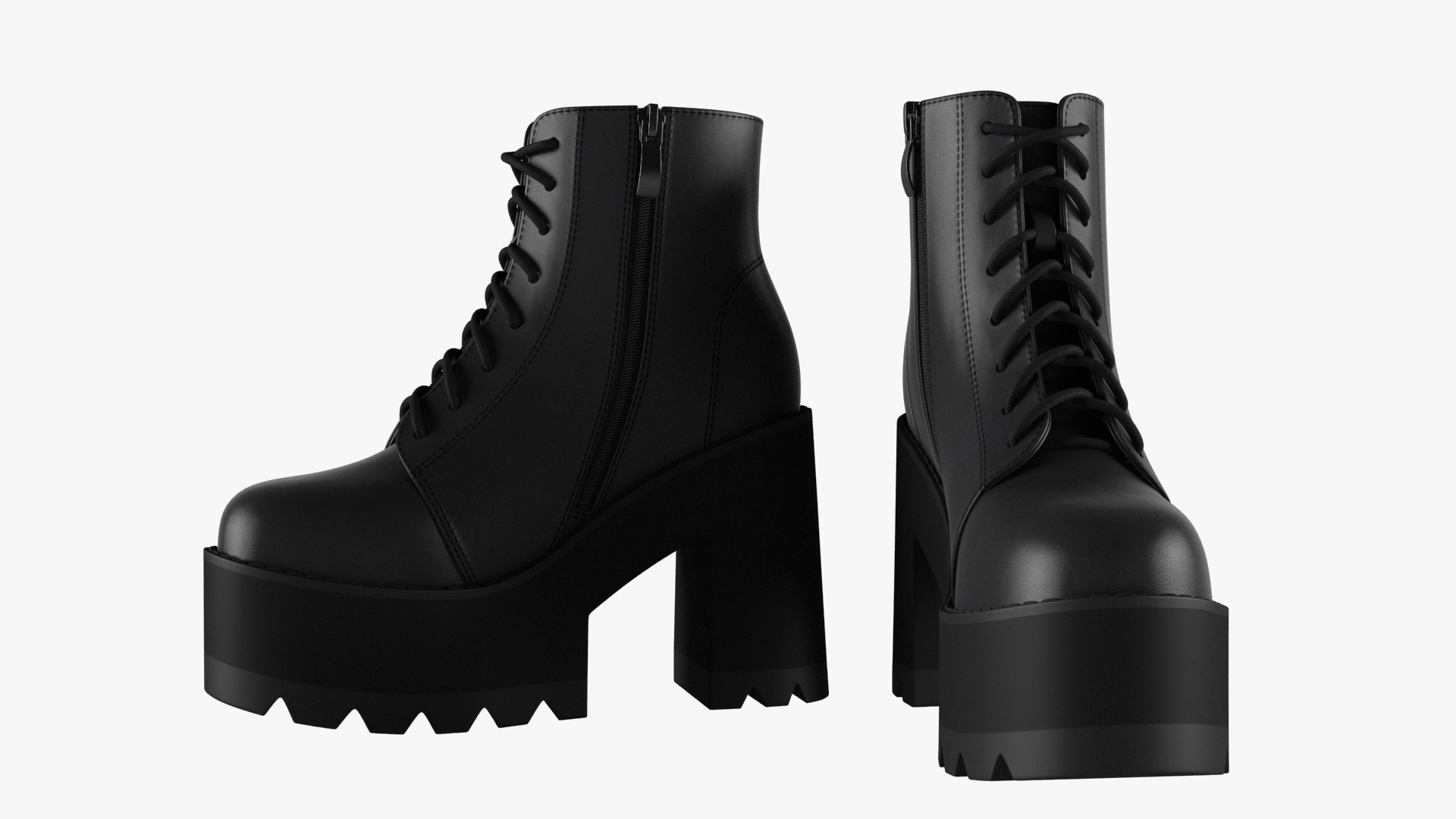 Platform Ankle Boots 3D Model - TurboSquid 1585319