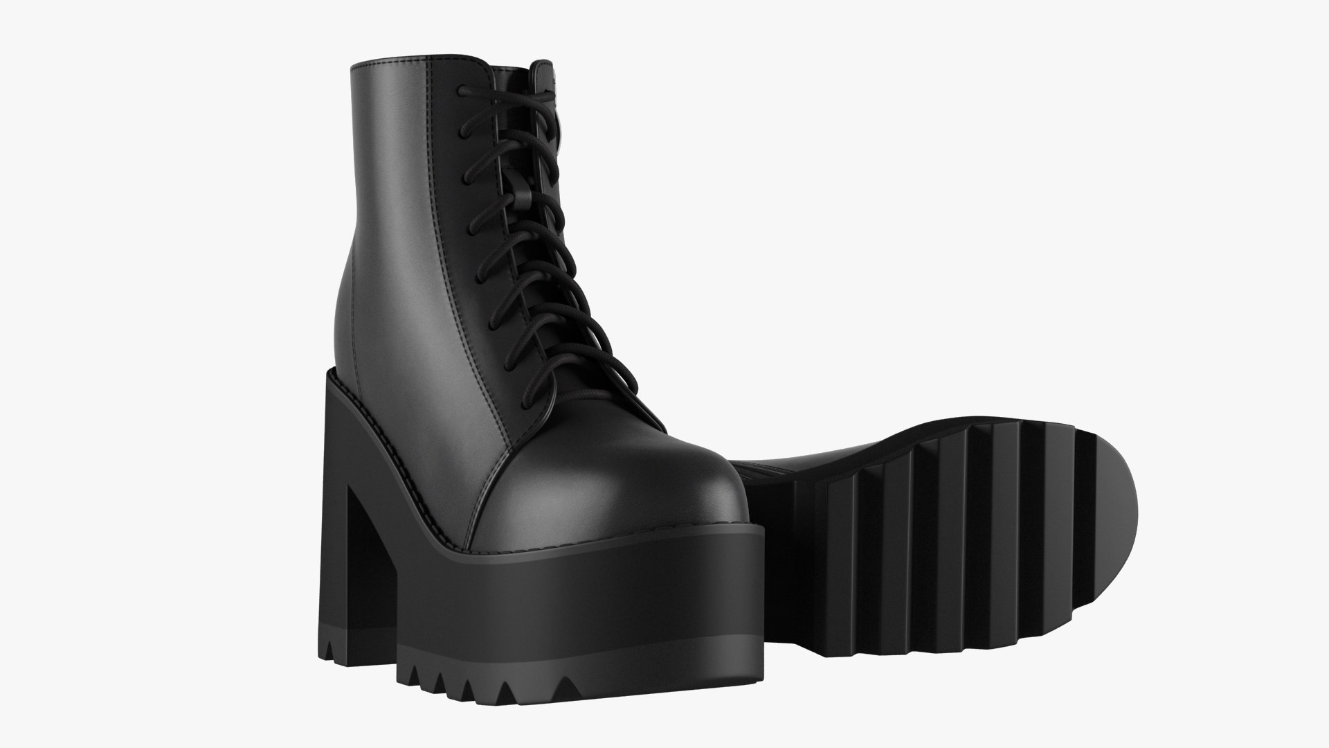 Platform Ankle Boots 3D Model - TurboSquid 1585319