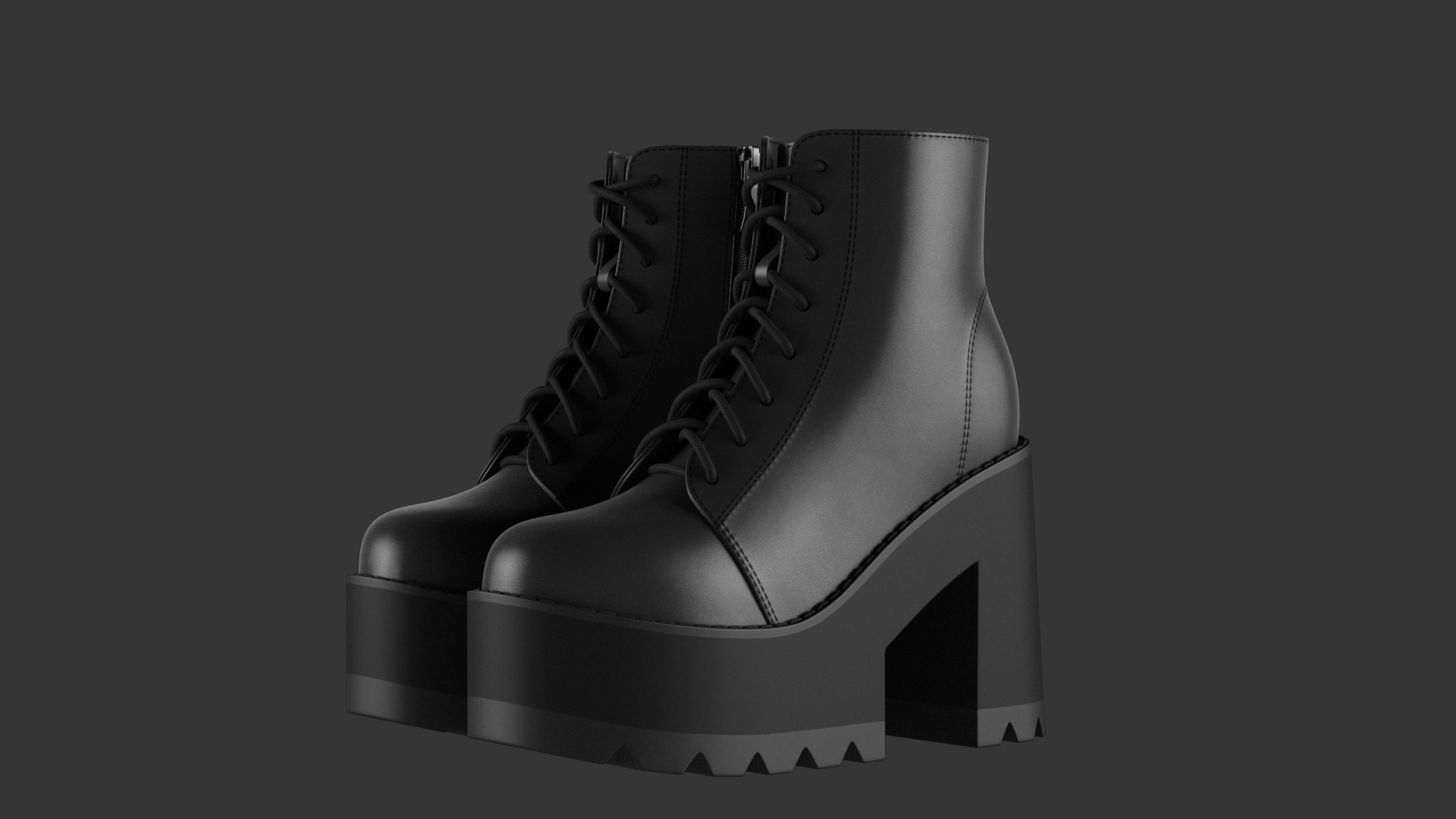 Platform ankle boots 3D model - TurboSquid 1585319