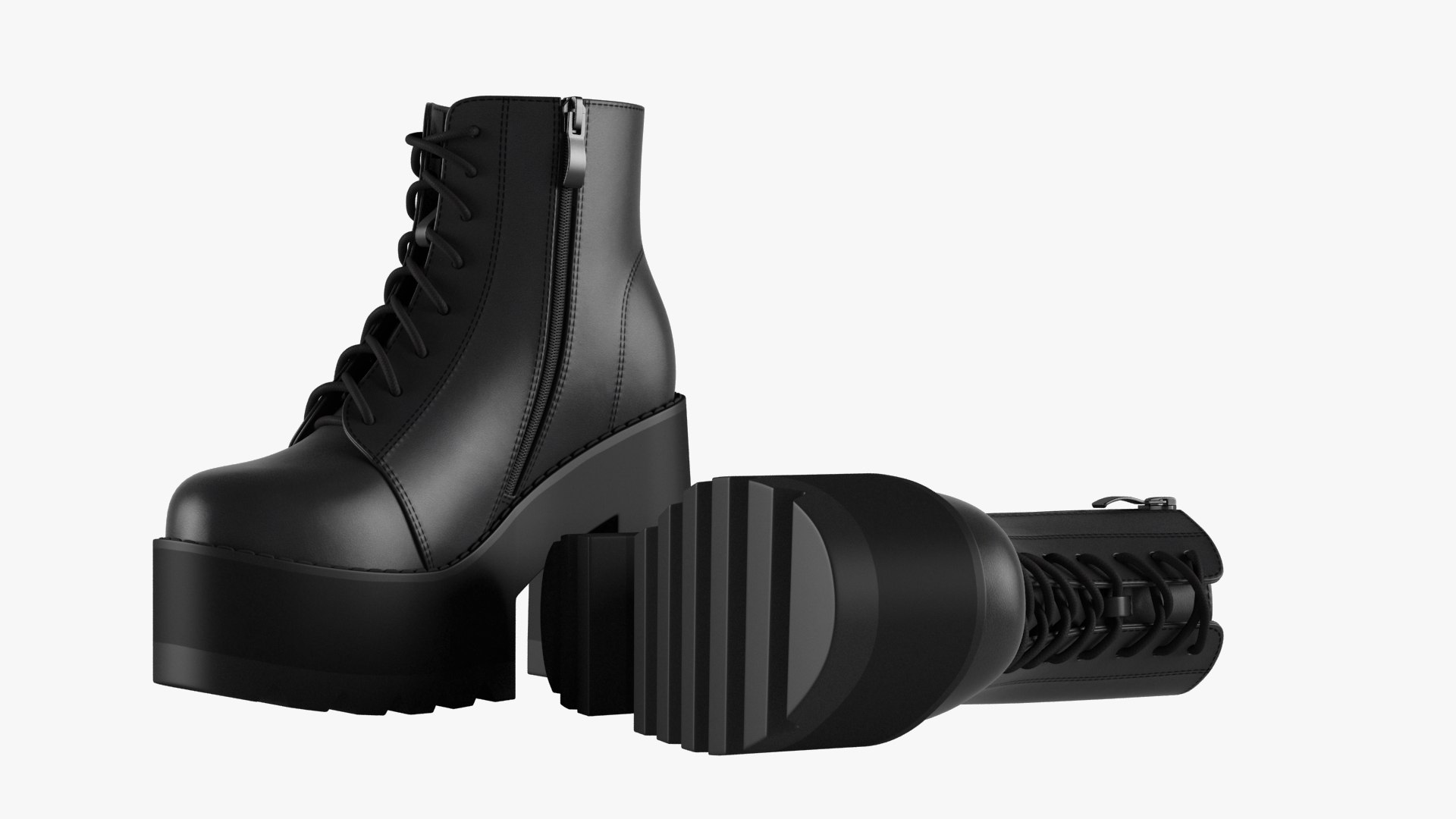 Platform Ankle Boots 3D Model - TurboSquid 1585319