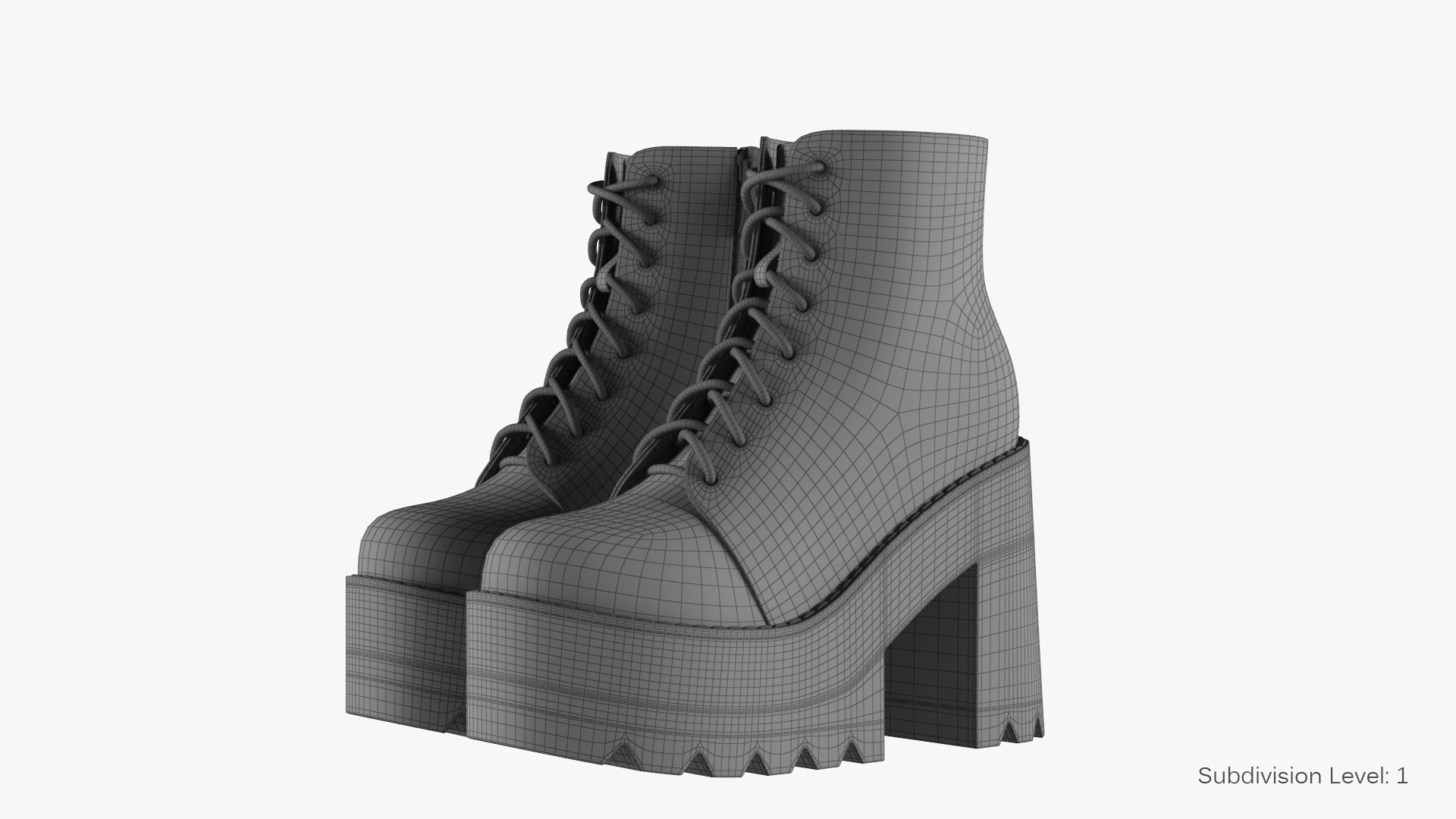 Platform Ankle Boots 3D Model - TurboSquid 1585319