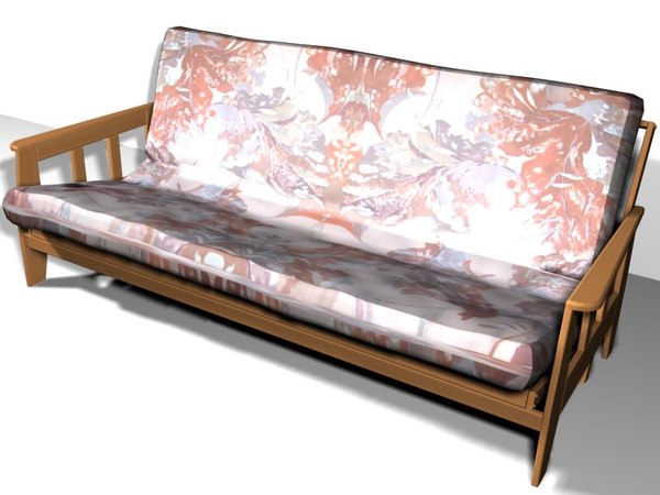 3d model of bed futon couch