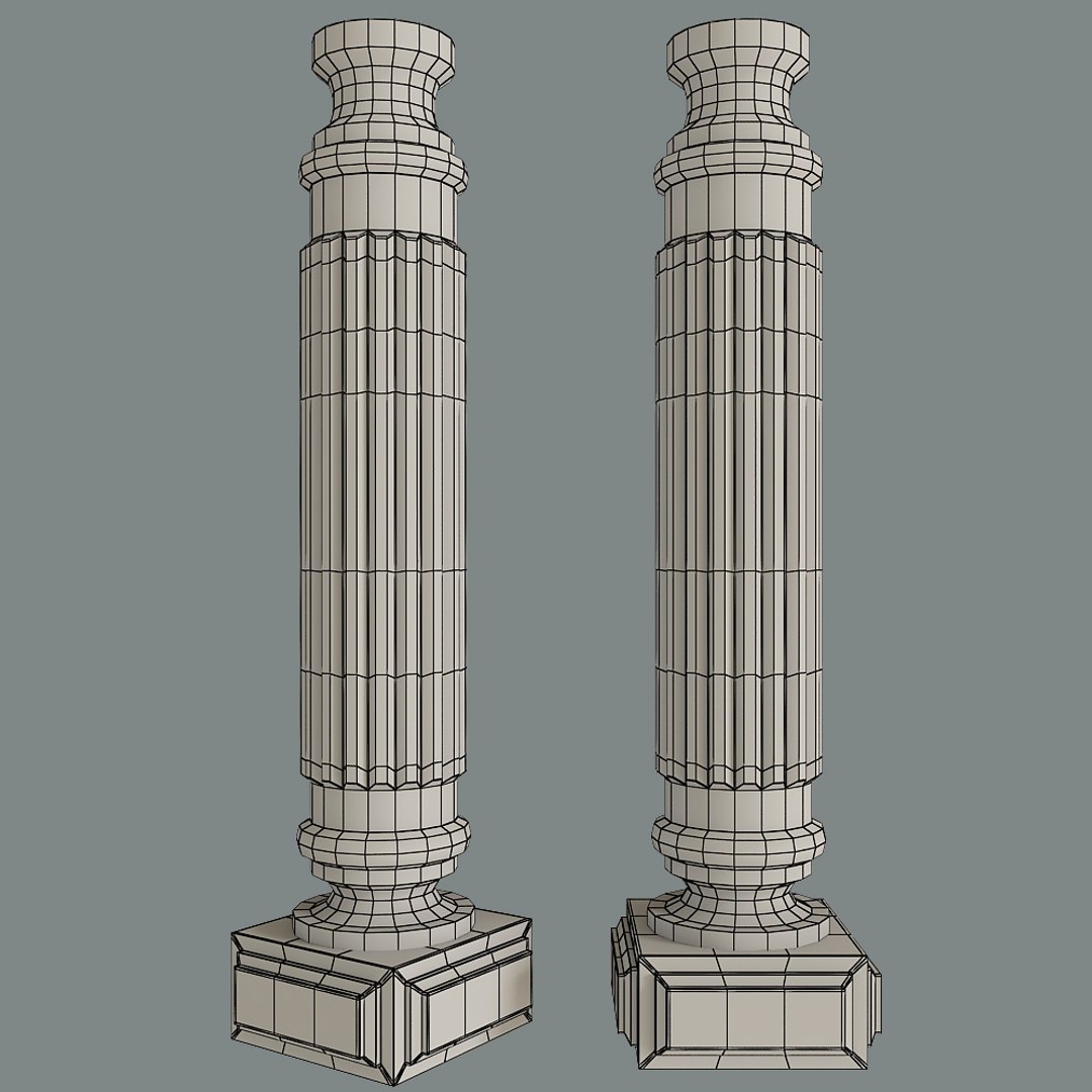 3D architectural column - TurboSquid 1440015