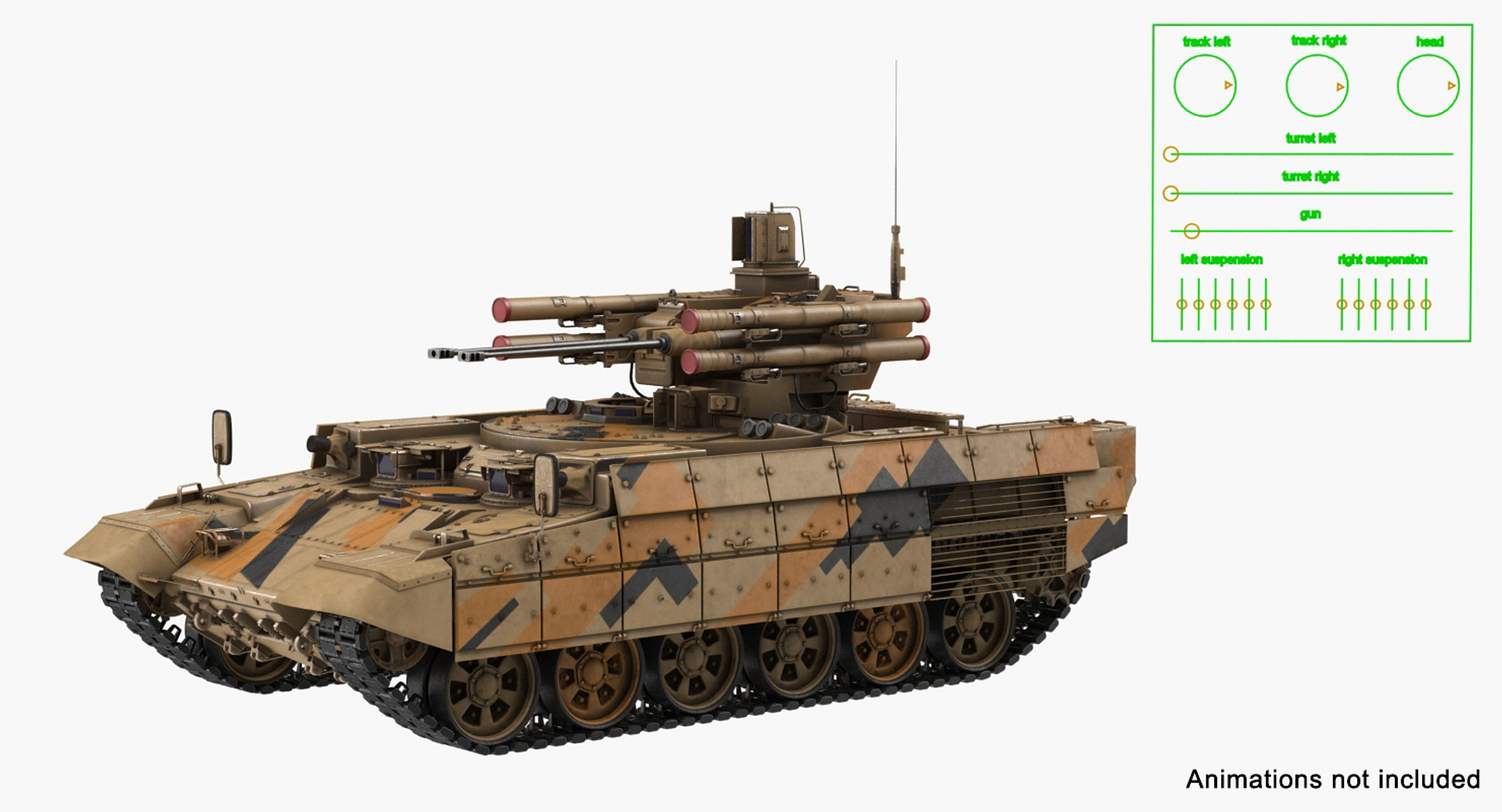 Missile Tank Bmpt Rigged 3D Model - TurboSquid 1157696