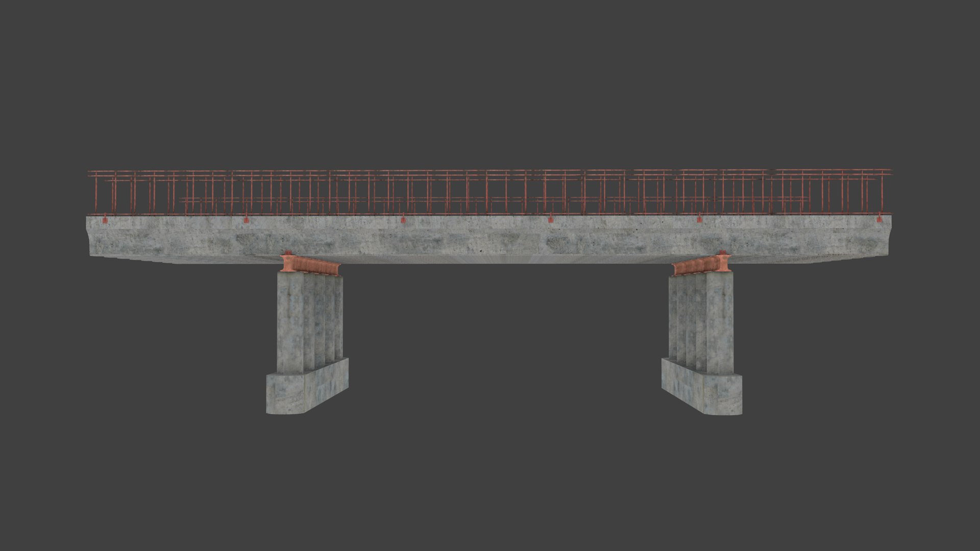 3d Concrete Bridge Blocks Model