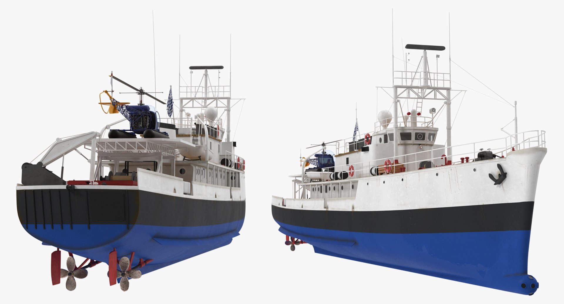Old Scientific Research Vessel 3D - TurboSquid 1287788