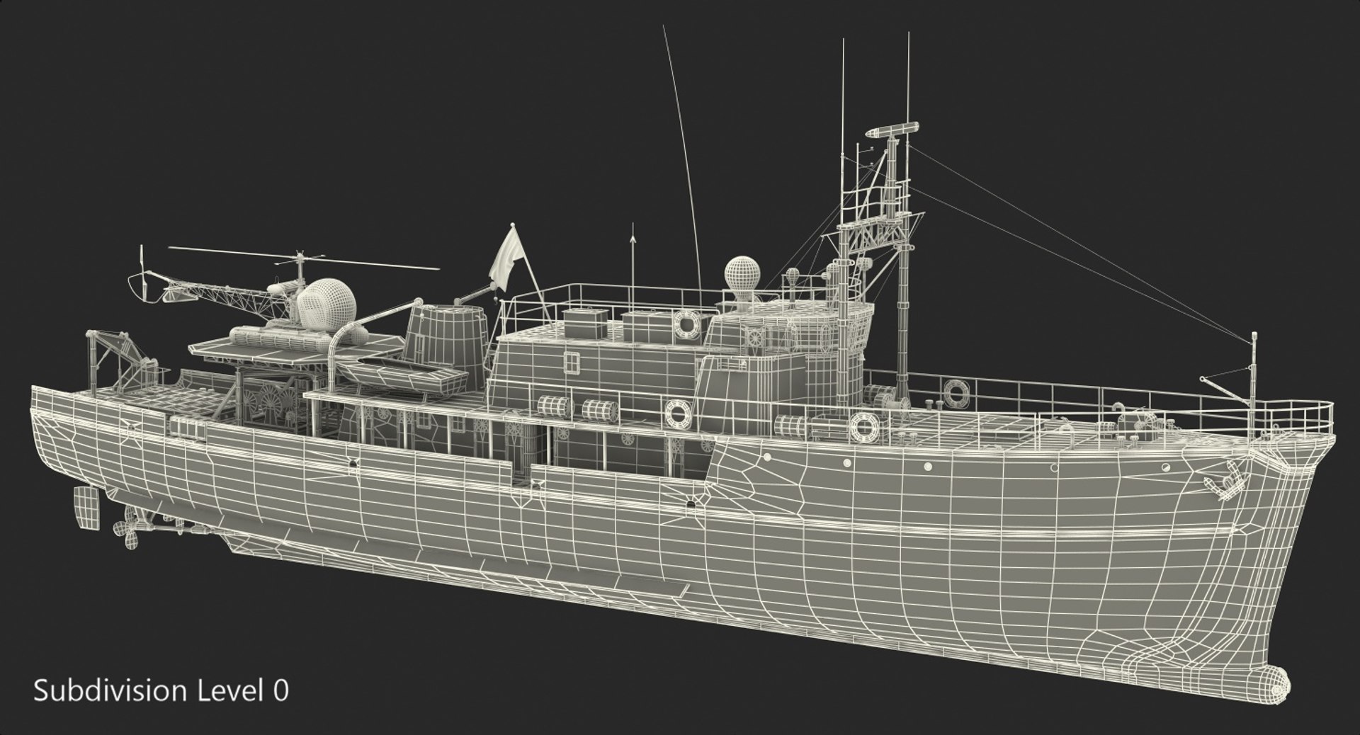Old scientific research vessel 3D - TurboSquid 1287788