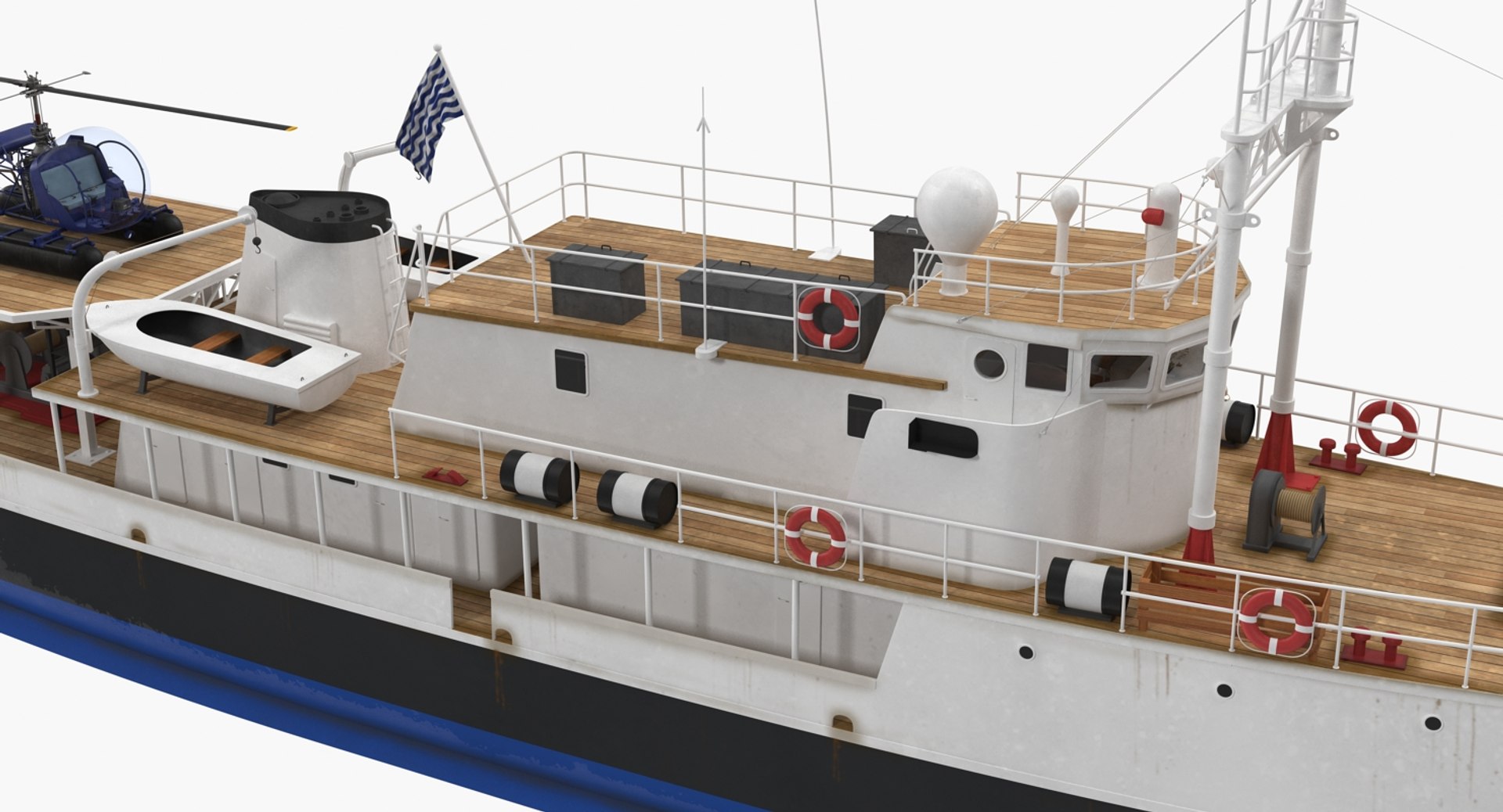 Old scientific research vessel 3D - TurboSquid 1287788