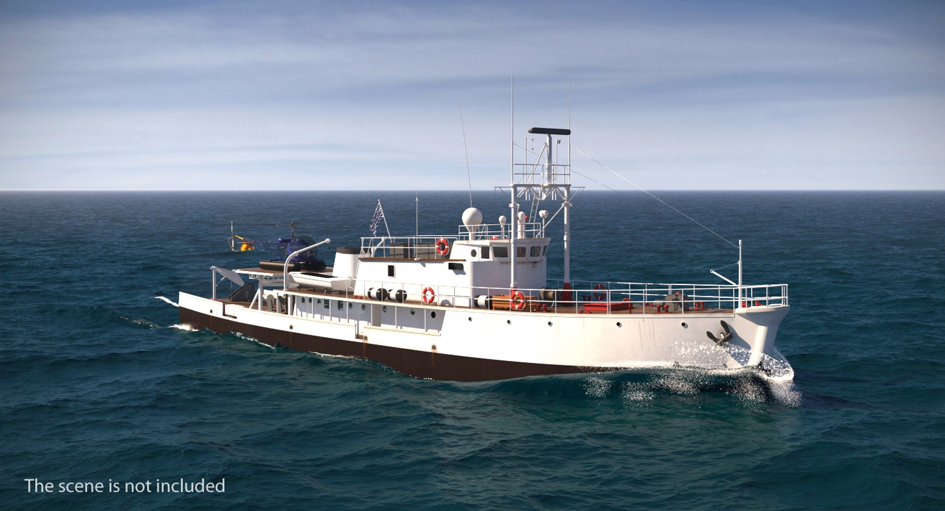 Old Scientific Research Vessel 3D - TurboSquid 1287788