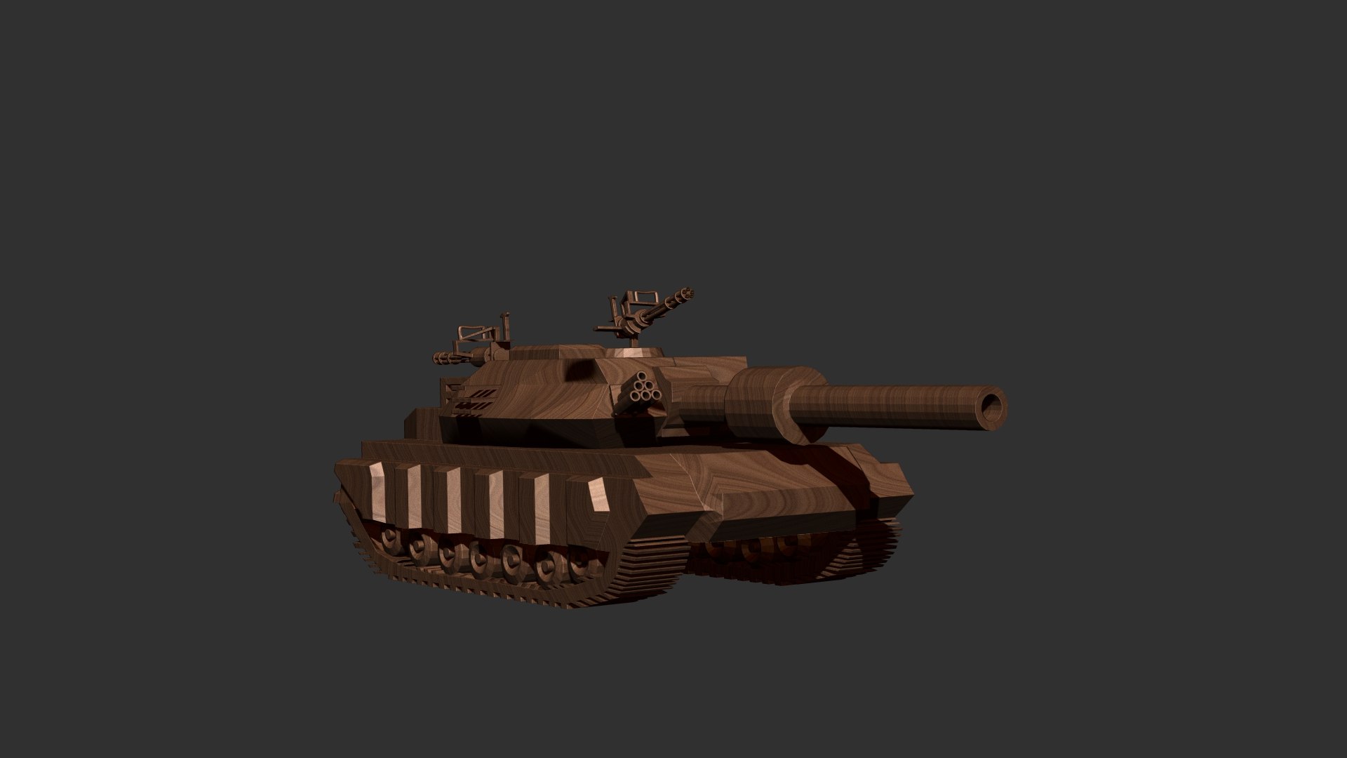 Tank With Machine Gun 3D - TurboSquid 2042619