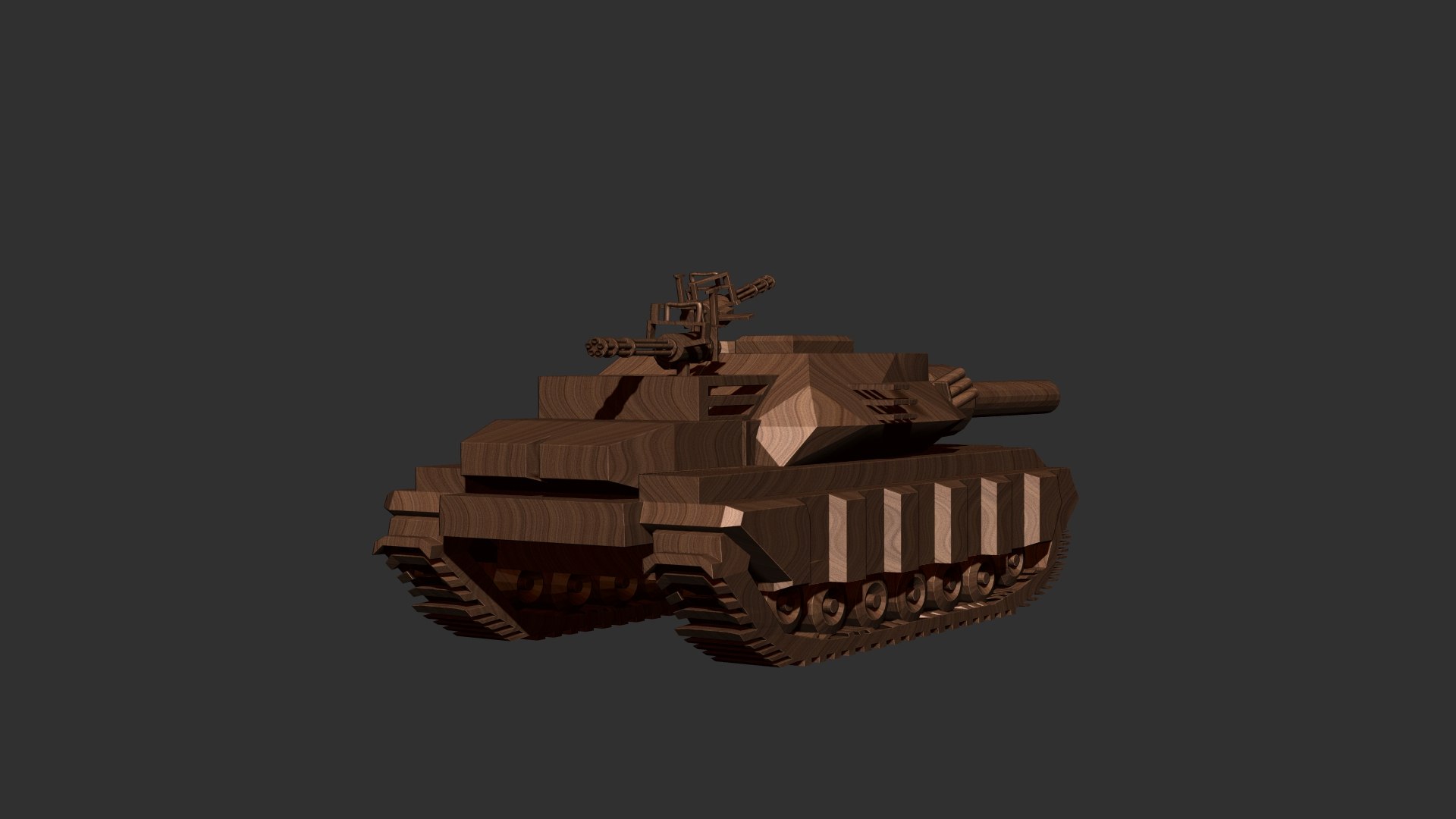 Tank With Machine Gun 3D - TurboSquid 2042619