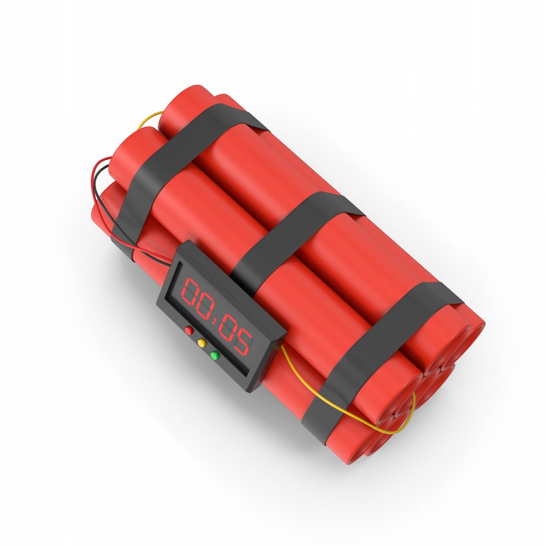 3D Model Dynamite With Timer - TurboSquid 2205849