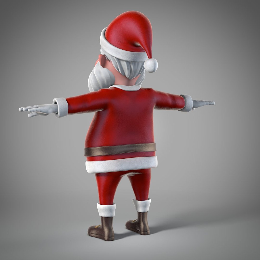 Santa Cartoon 3d Model