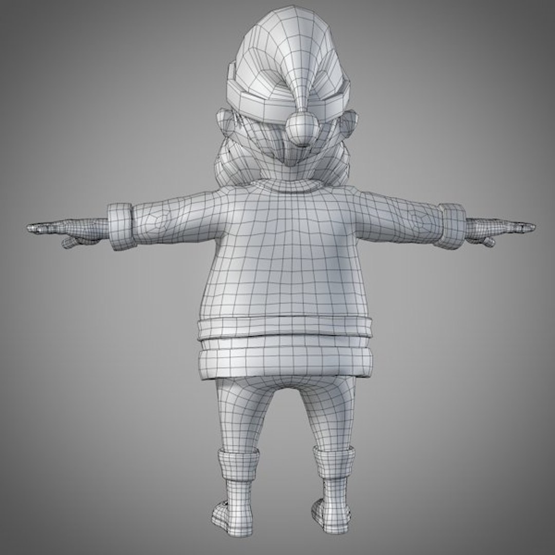 Santa Cartoon 3d Model