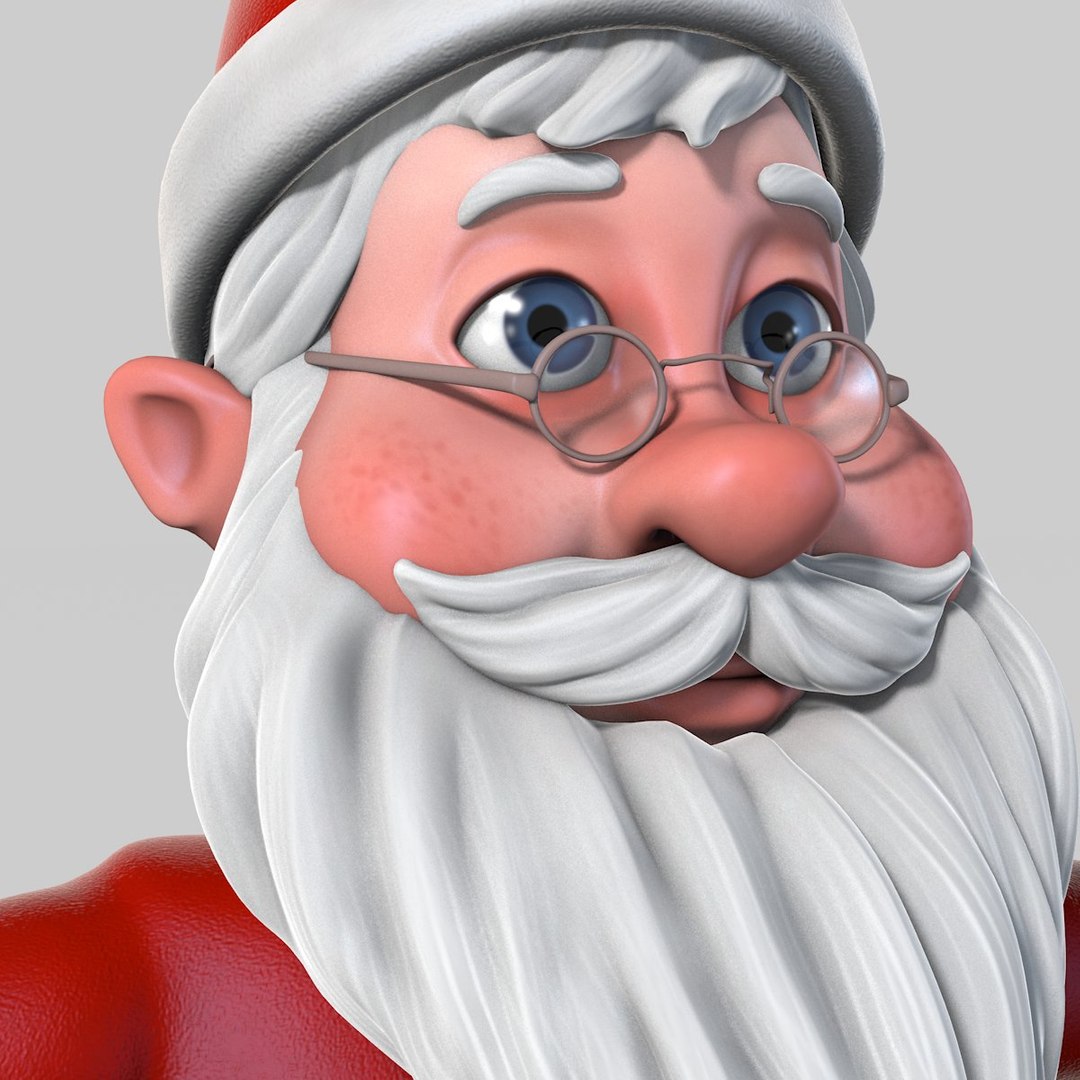 Santa Cartoon 3d Model
