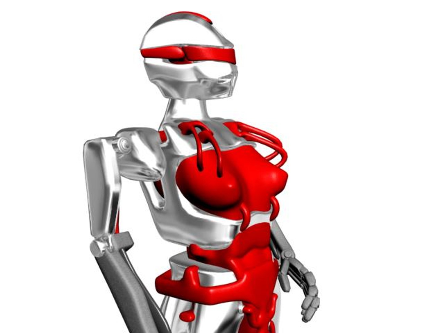 Futuristic Robogirl 3d Max