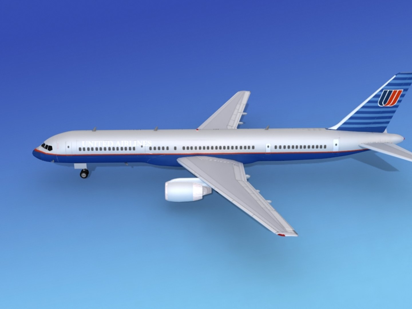 Airline Boeing 757 757-200 3d Model