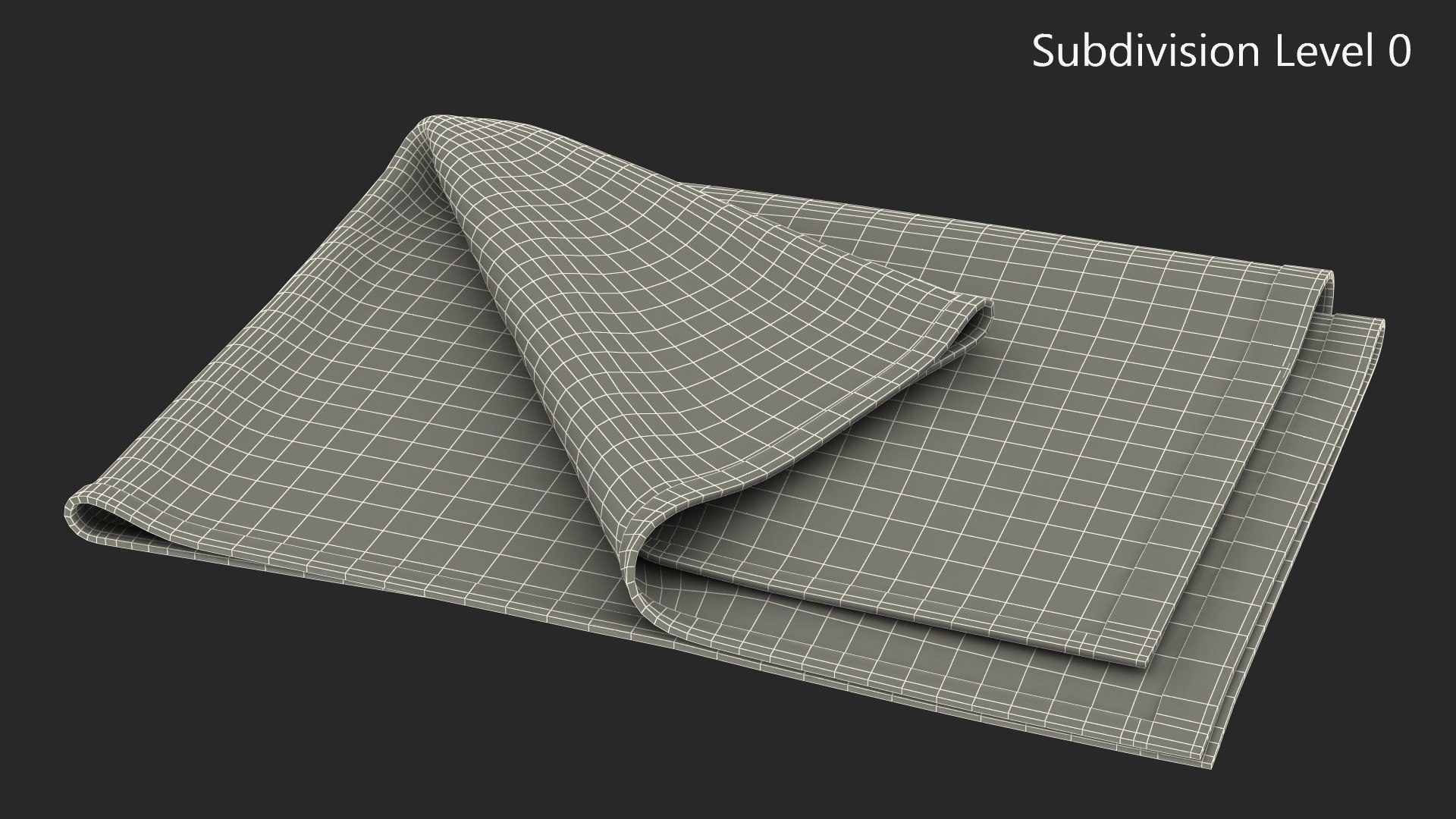 Folded Bath Towel With Fur Model - TurboSquid 2271137