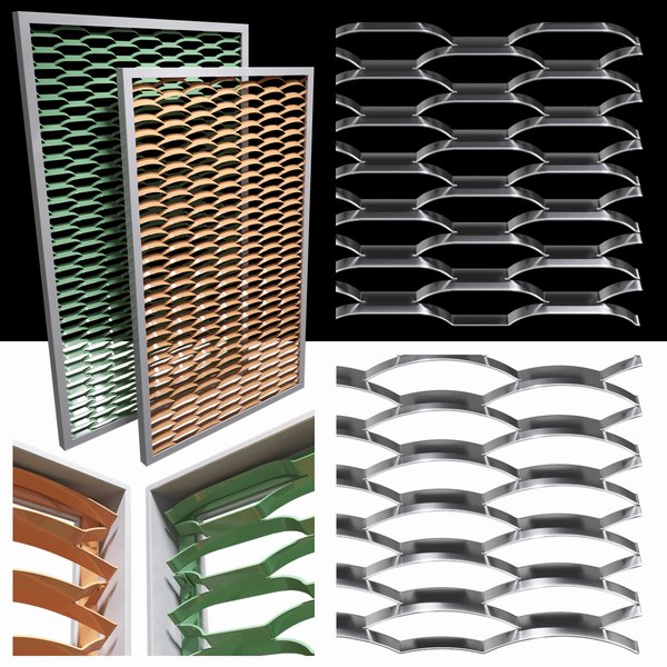 Expanded metal mesh 3D model - TurboSquid 1238067