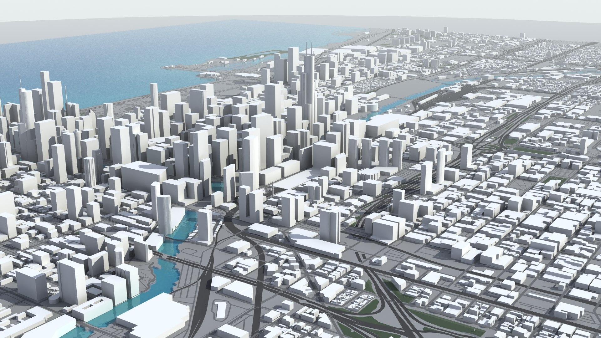 3D Chicago City model - TurboSquid 2091046