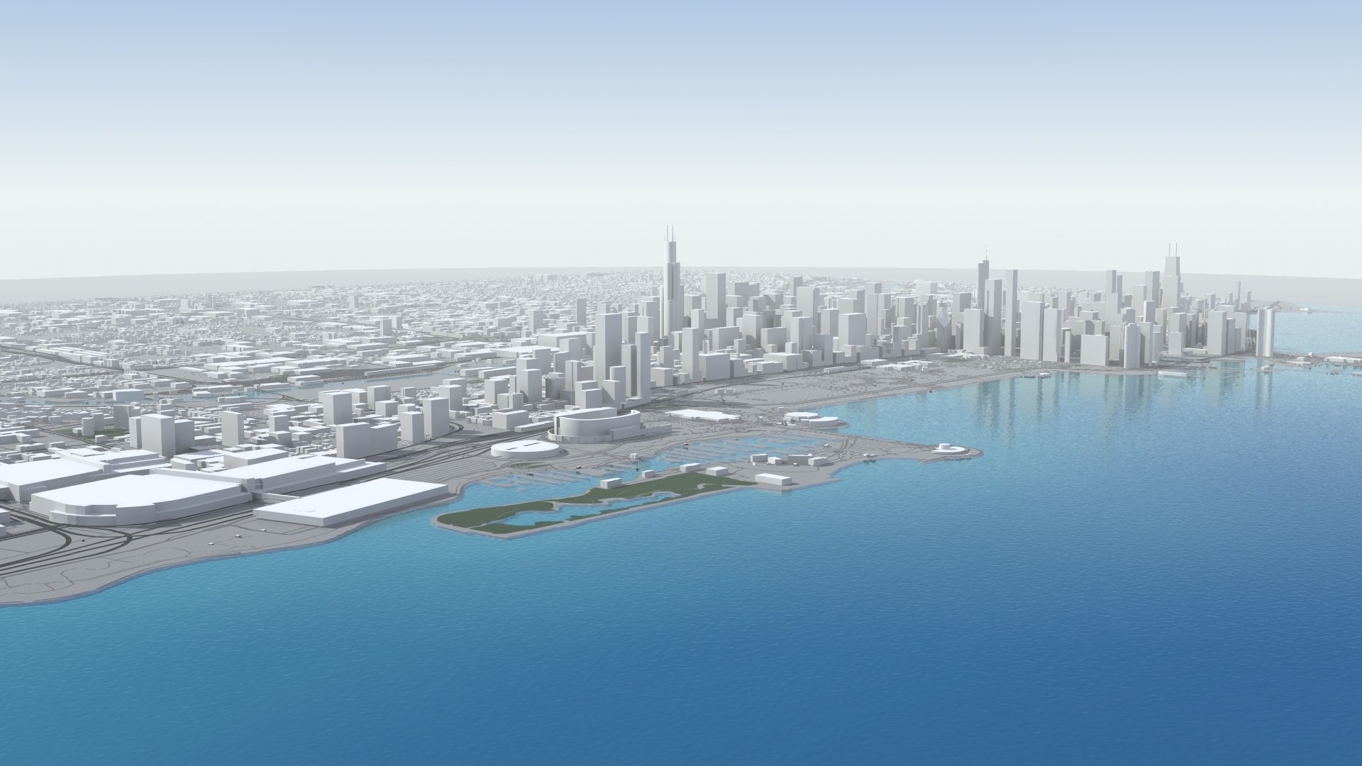 3D Chicago City Model - TurboSquid 2091046