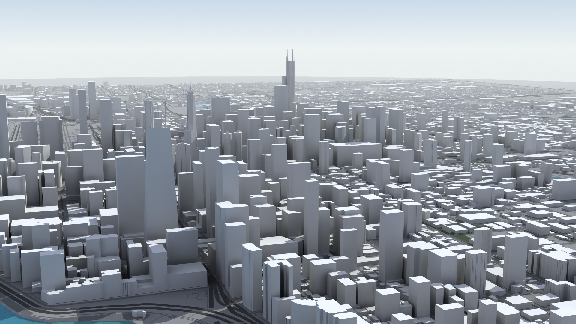 3D Chicago City Model - TurboSquid 2091046