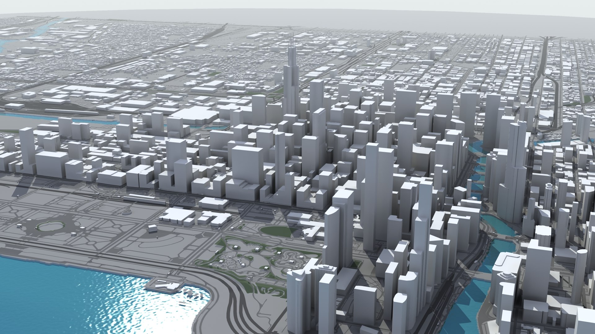 3D Chicago City Model - TurboSquid 2091046