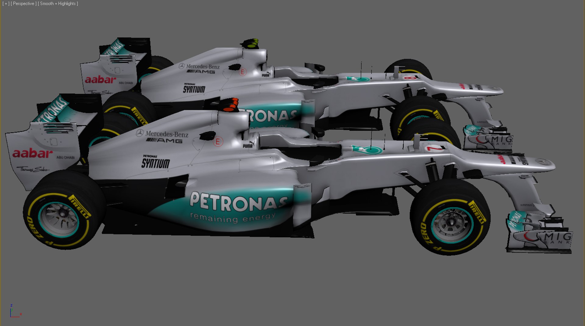 3d 2012 Mercedes Amg W03