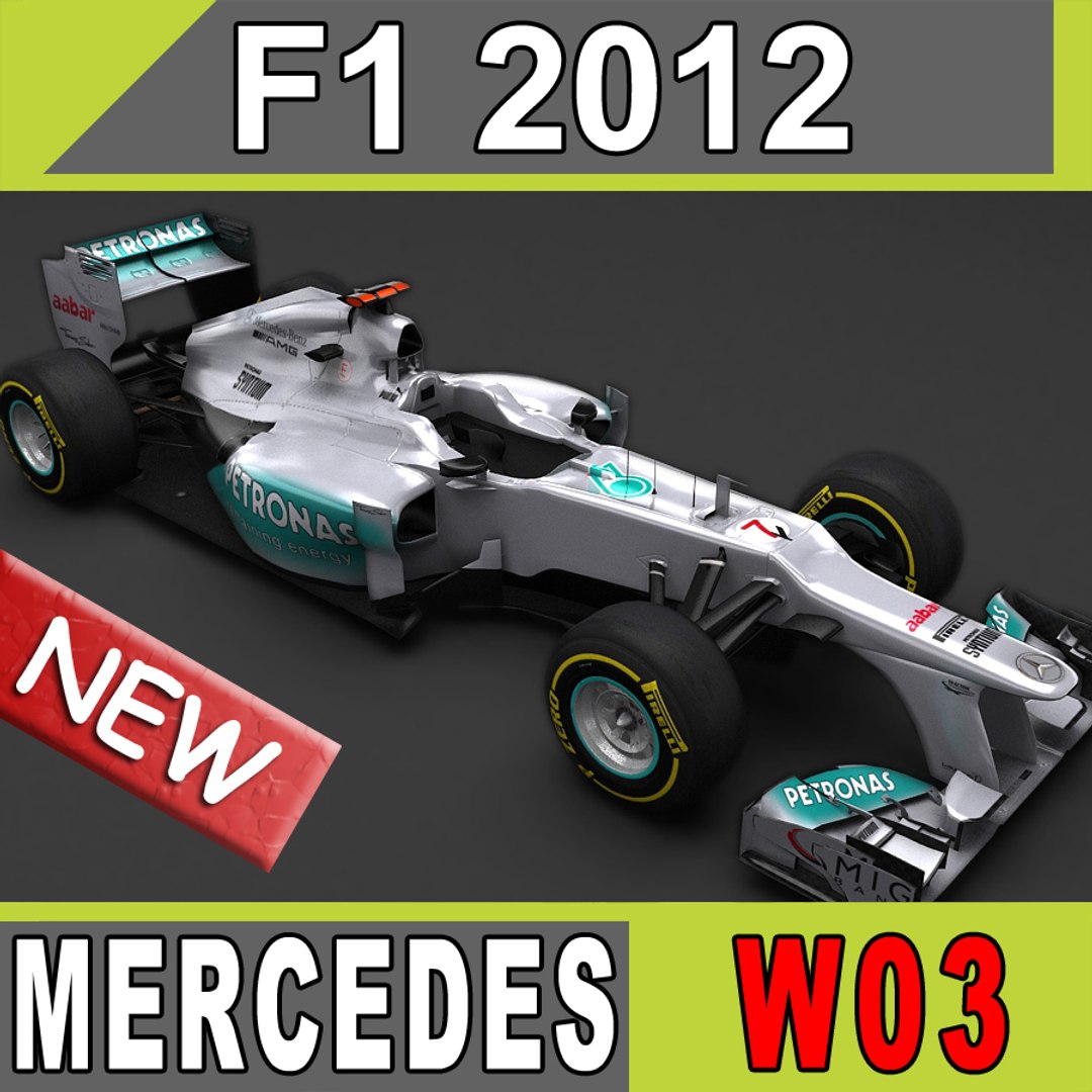 3d 2012 Mercedes Amg W03