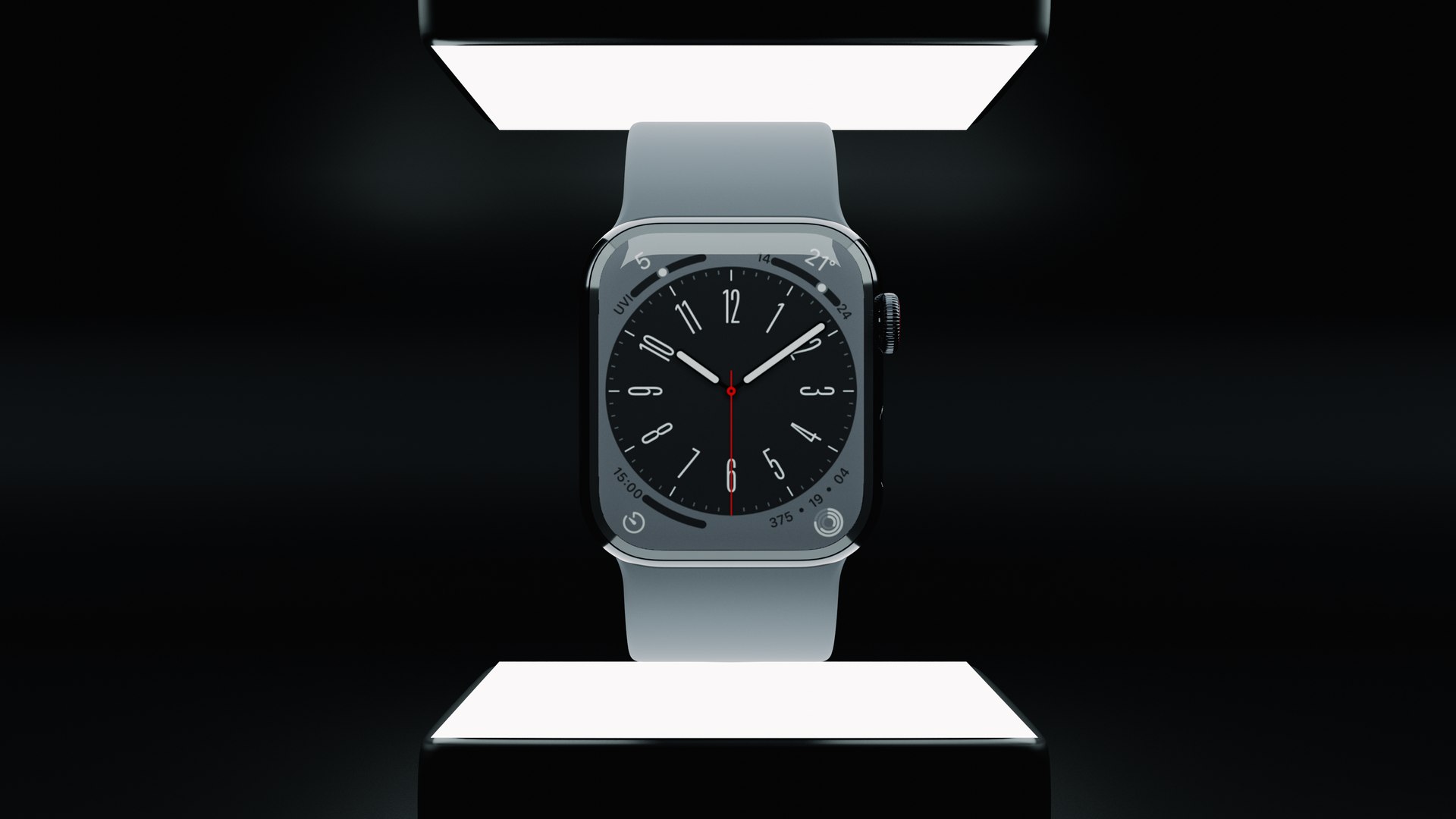 3D model Apple Watch Series 8 Graphite Stainless Steel - TurboSquid 2170705