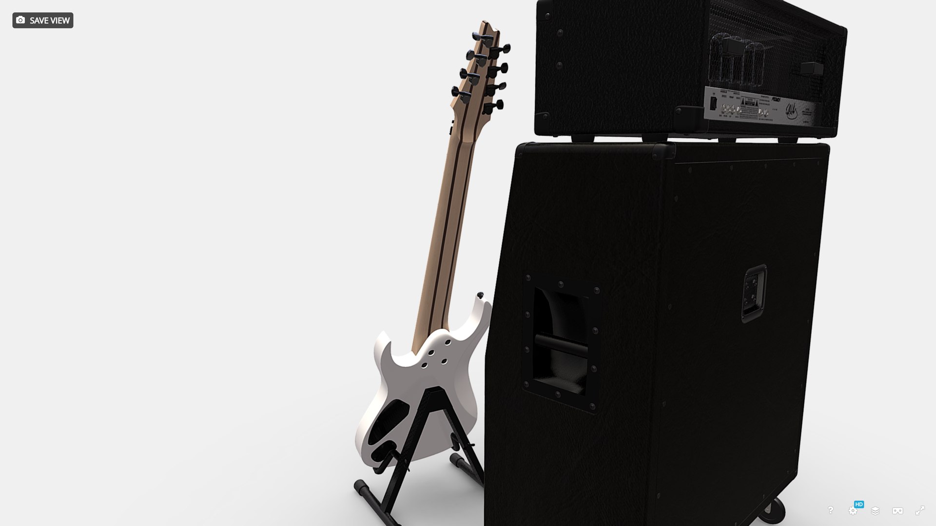 Metal Guitar Amp Stack Stage 3D model - TurboSquid 2013849