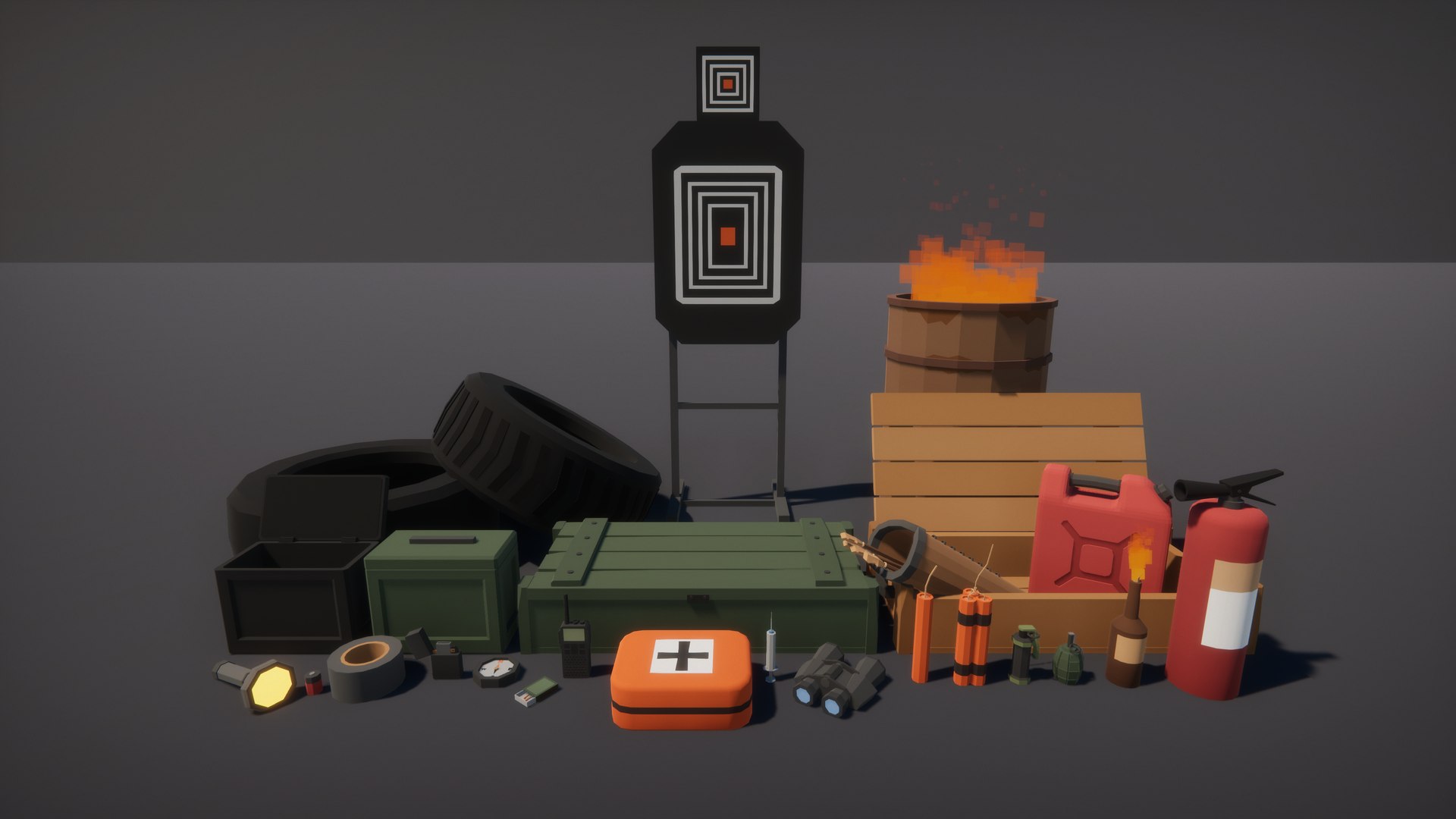 3D Low Poly FPS Weapons Pack 2 Model - TurboSquid 2022887