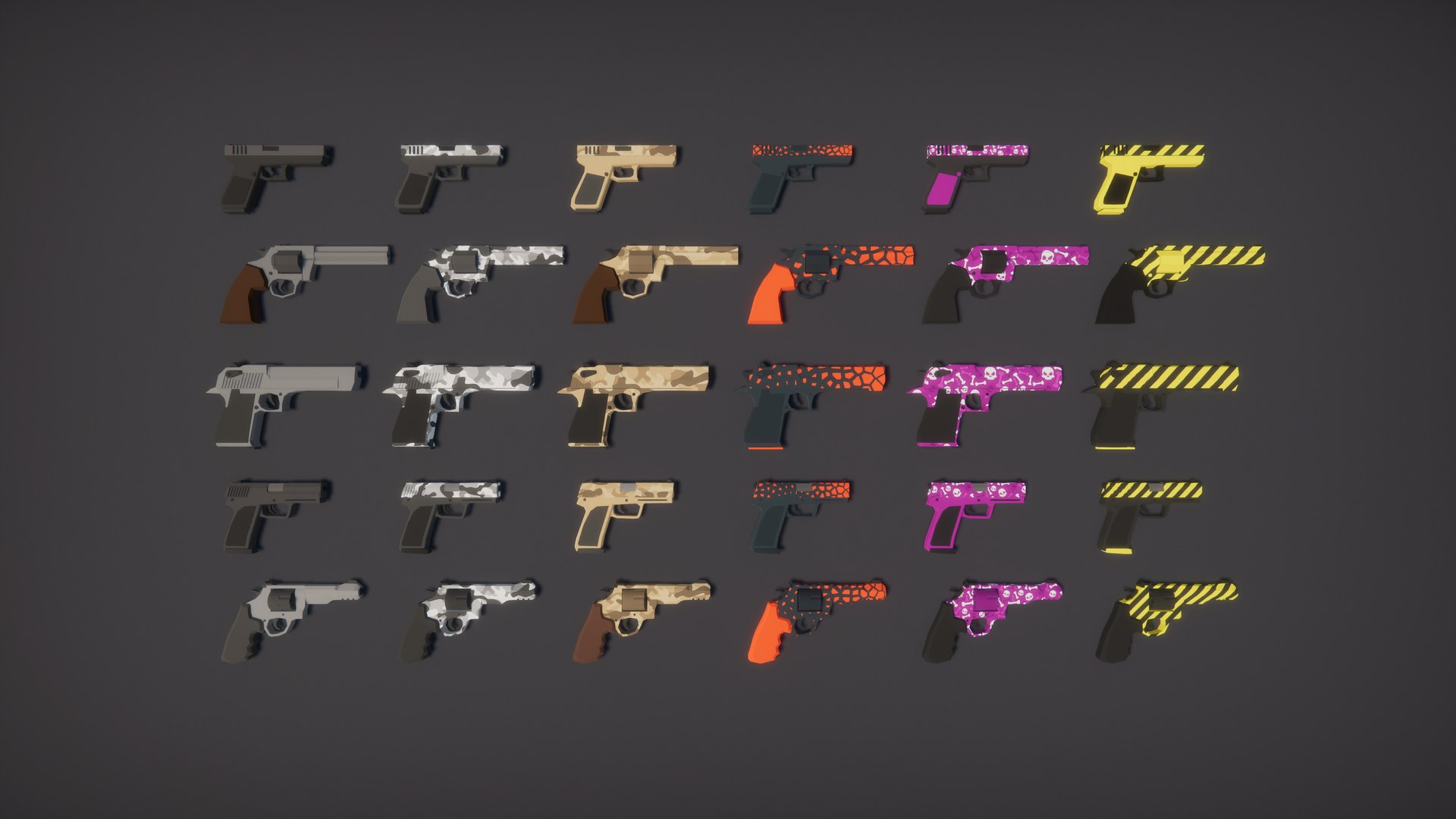 3D Low Poly FPS Weapons Pack 2 Model - TurboSquid 2022887