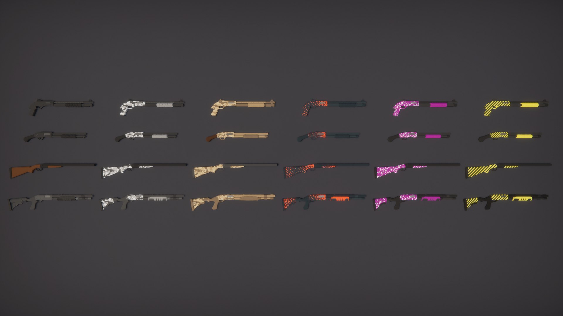 3D Low Poly FPS Weapons Pack 2 Model - TurboSquid 2022887